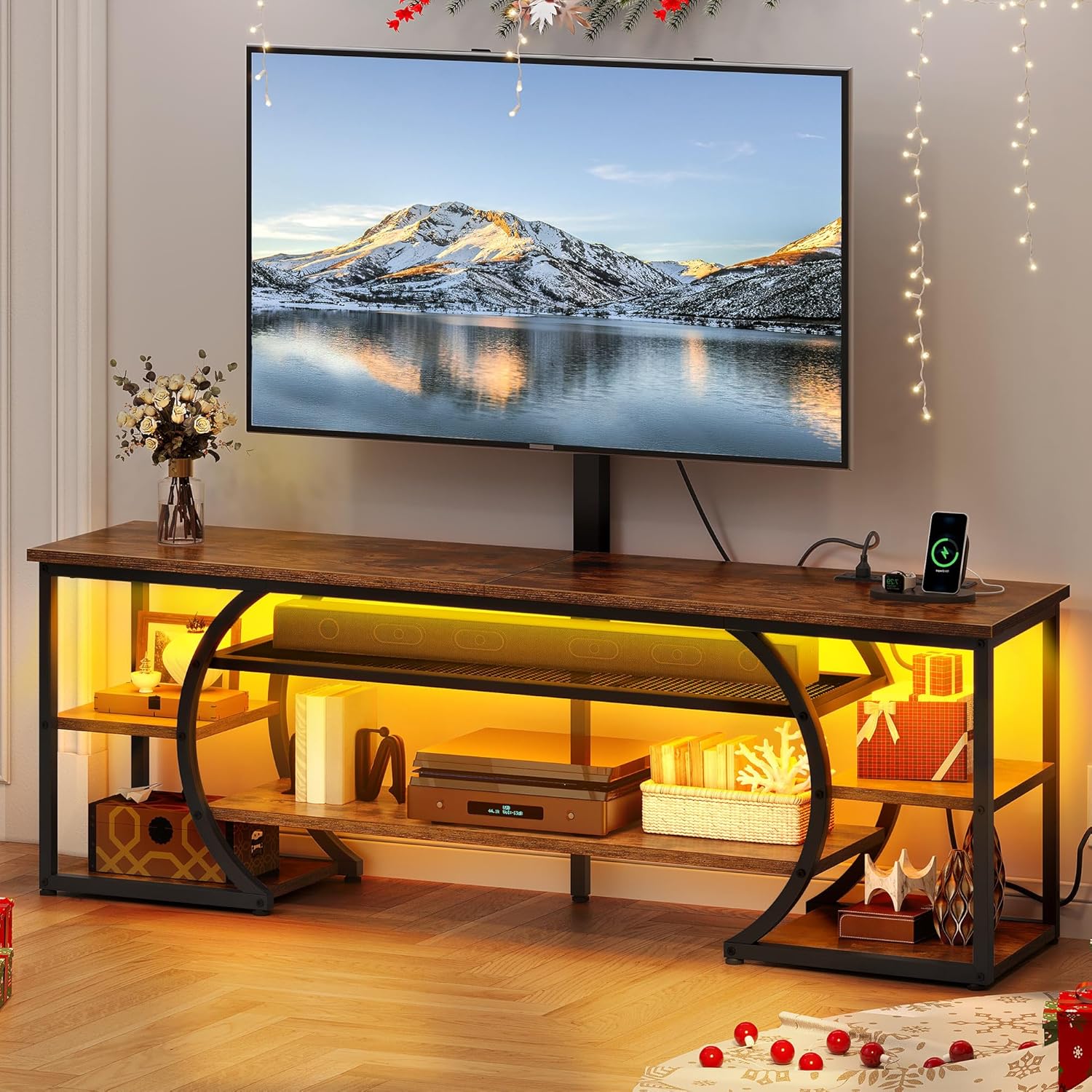 Amazon.com: YITAHOME TV Stand for 65/70 Inch TV with Mount, LED TV ...