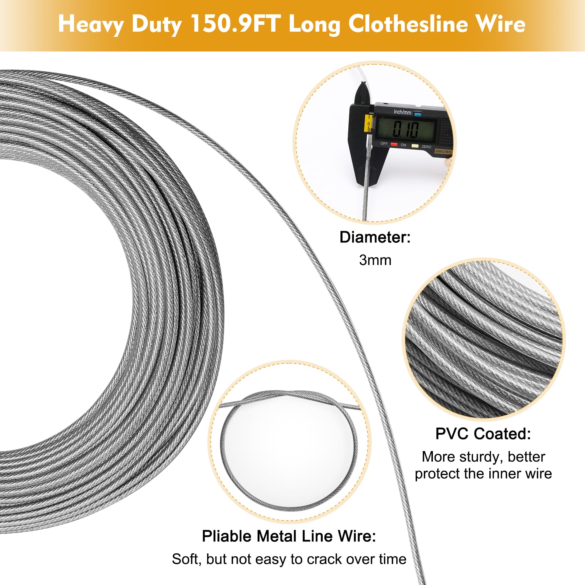 Snapklik.com : Outdoor Clothesline Kit, 5 "Nylon Clothesline Pulley Kit ...