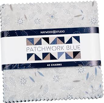 Amazon.com: Patchwork Blue Charm Pack 42 5-inch Squares Maywood Studio