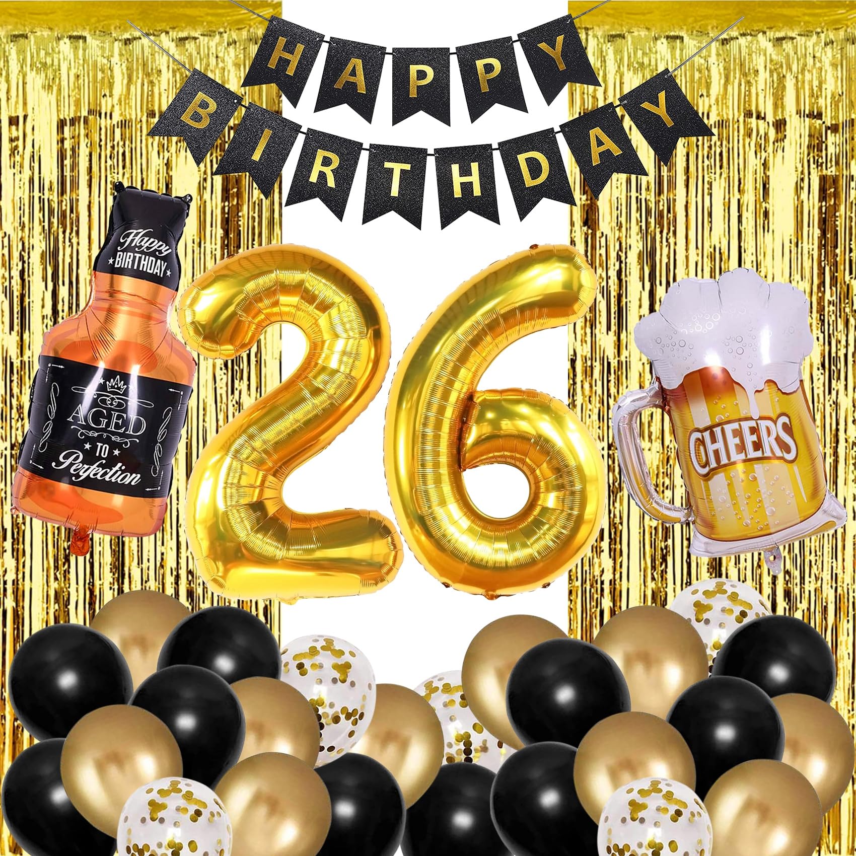 Amazon.com: 26th Birthday Decorations For Men Happy 26th Birthday ...