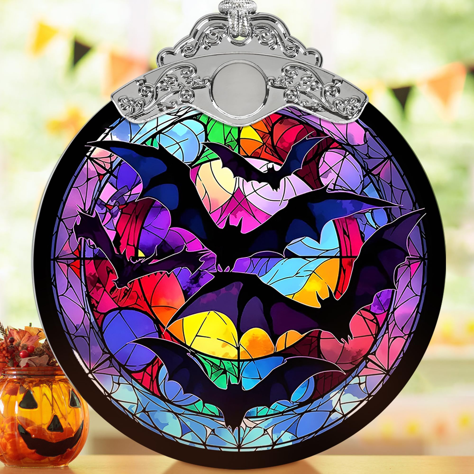 Amazon.com: Jocidea Bat Hanging Ornament Glass Ornament - Christmas ...