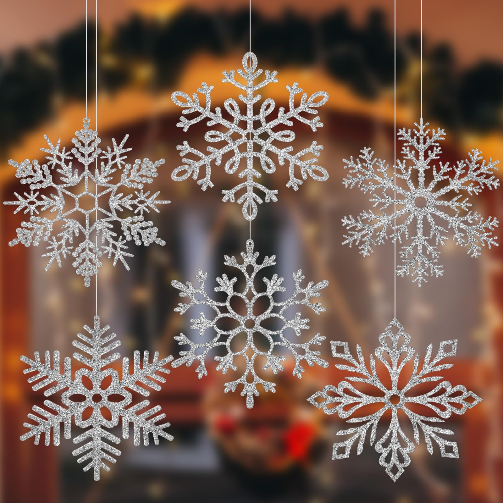 Amazon.com: Large Snowflakes Ornament AORZIT 12 Inch Oversized ...