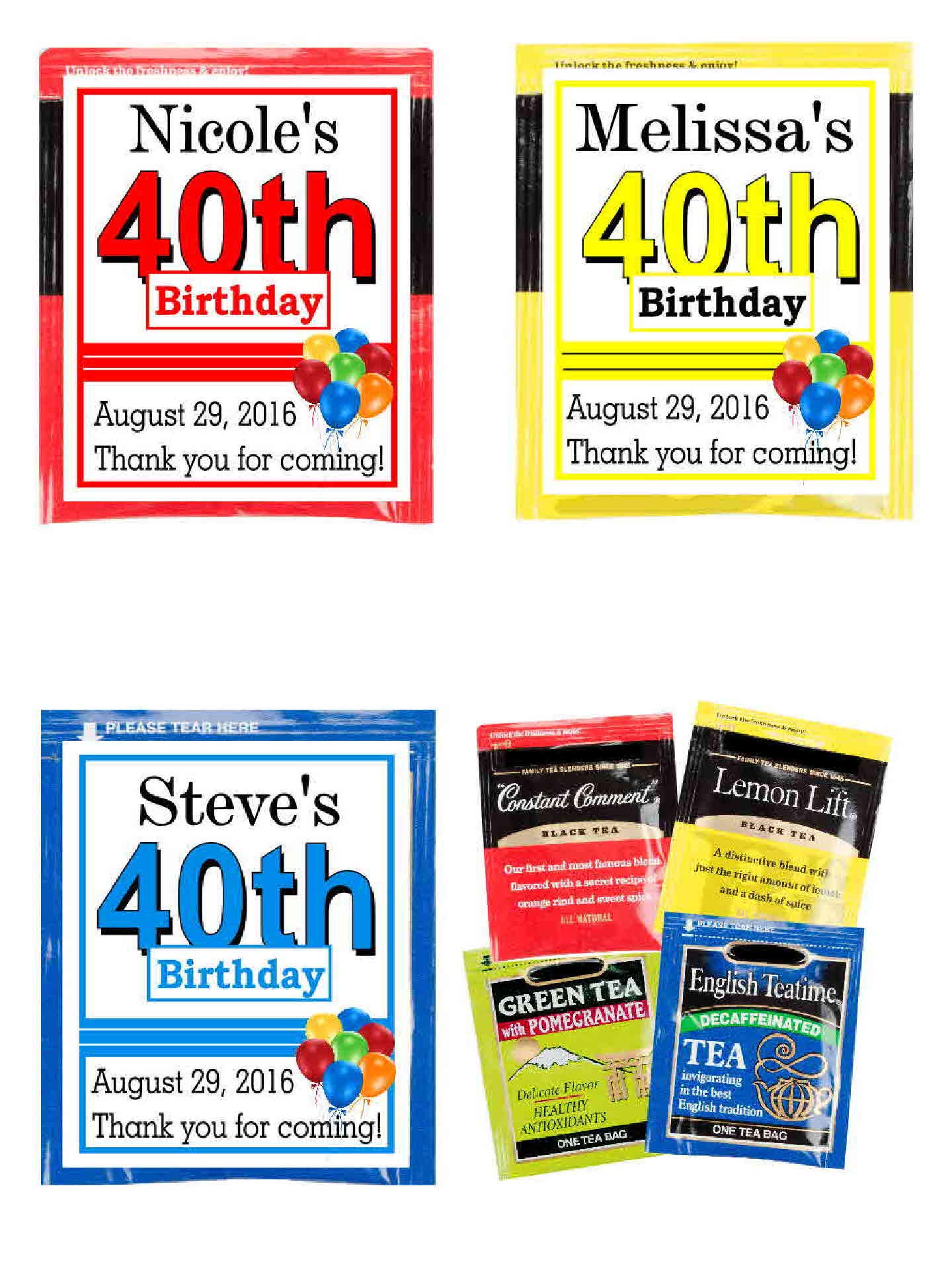 Personalized Tea Bag Labels