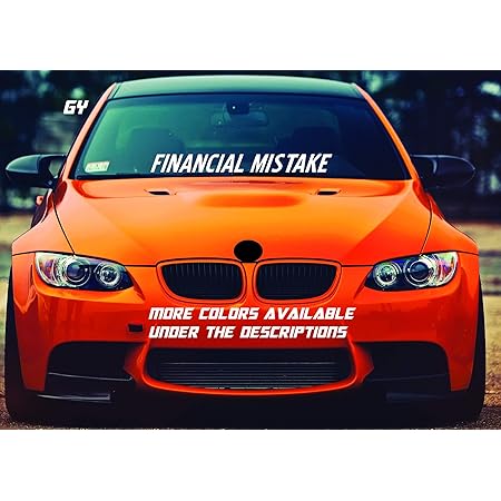 Amazon.com: Financial Mistake. car Window JDM Decal / Sticker - Pick ...