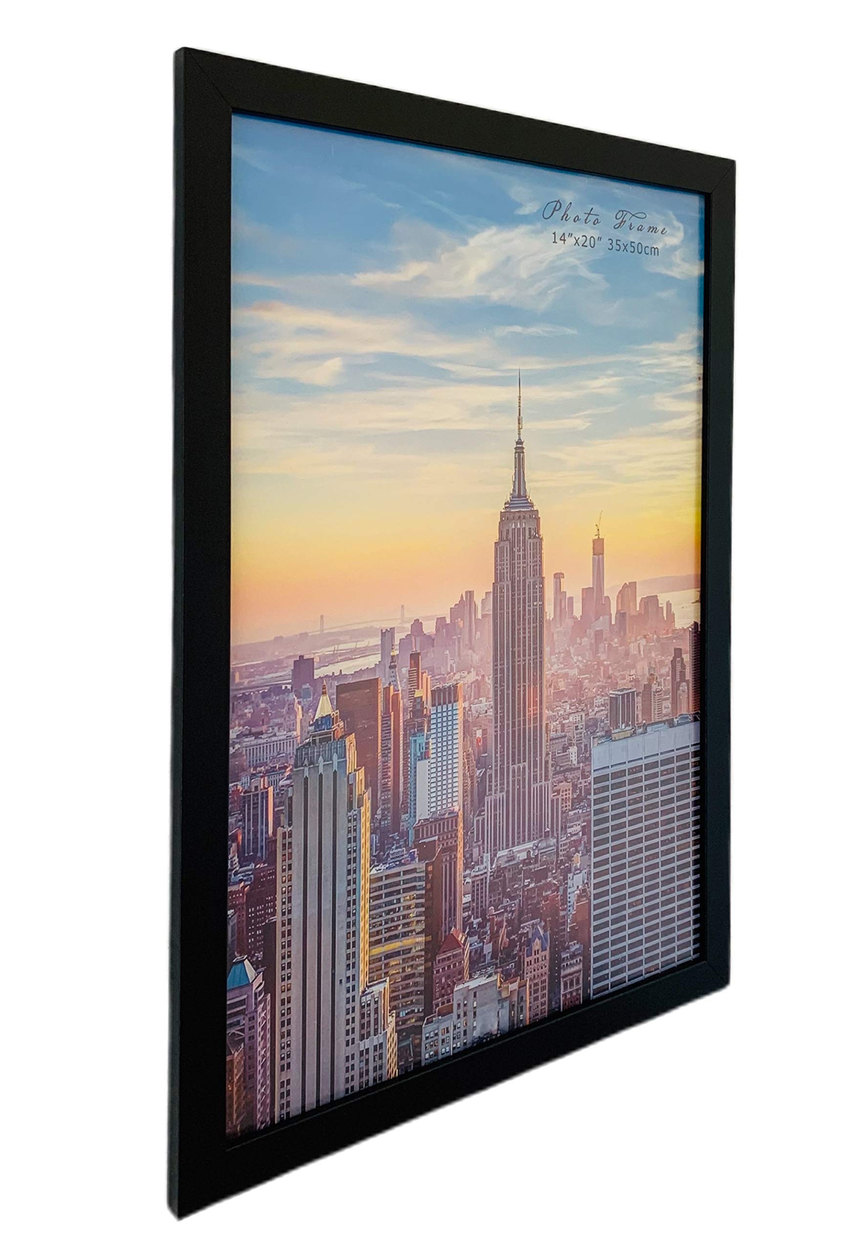Frame Amo 14x20 Black Modern Picture or Poster Frame, 1 inch Wide ...