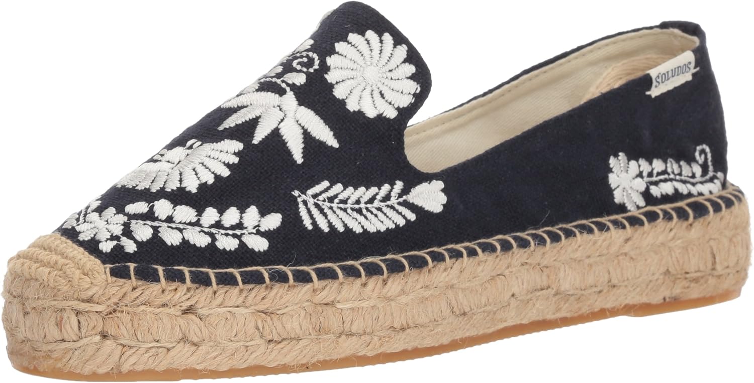 Amazon.com | Soludos Women's Ibiza Embroidered smkg Slipper Platform ...