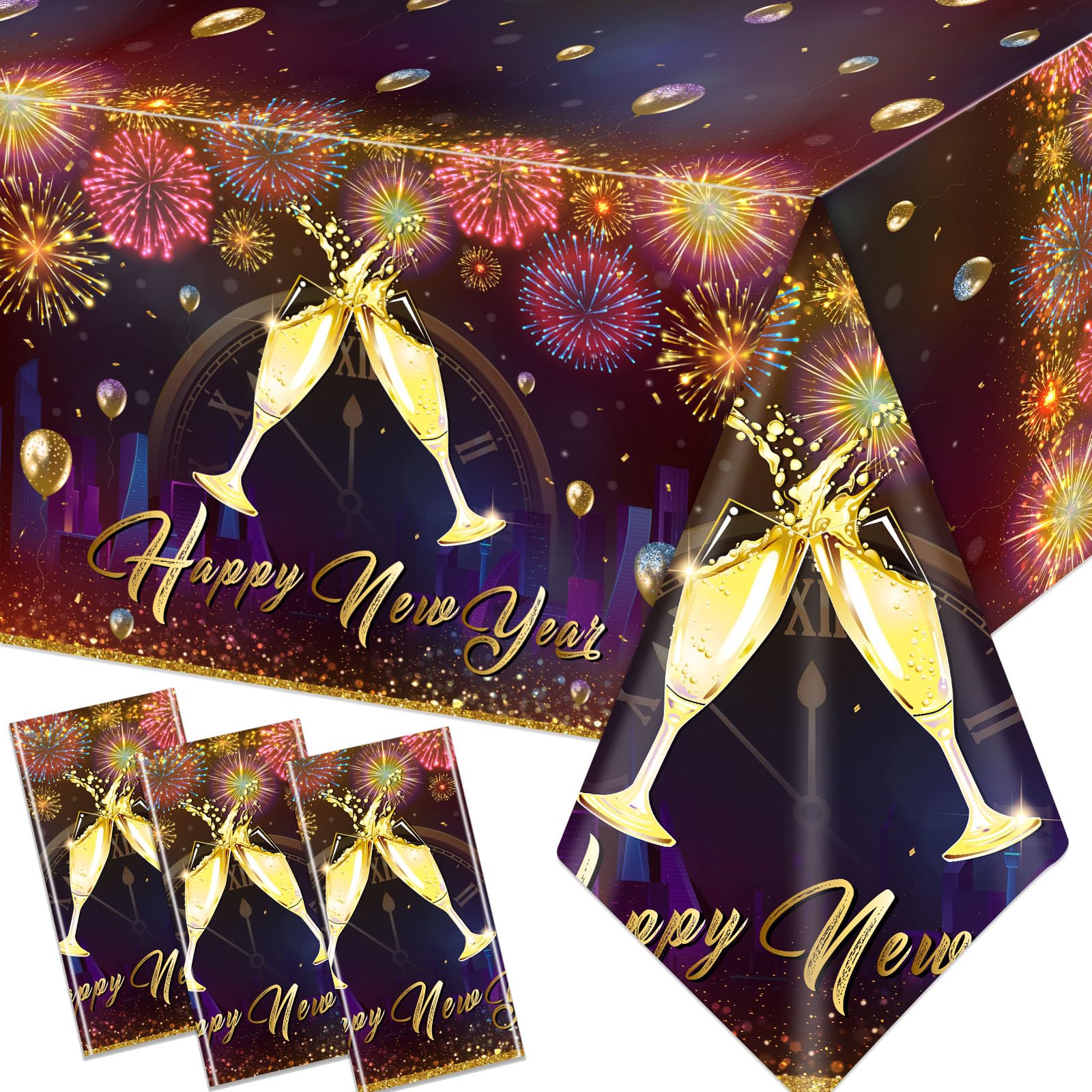 Amazon.com: New Year Eve Party Decoration-3pcs Happy New Year ...