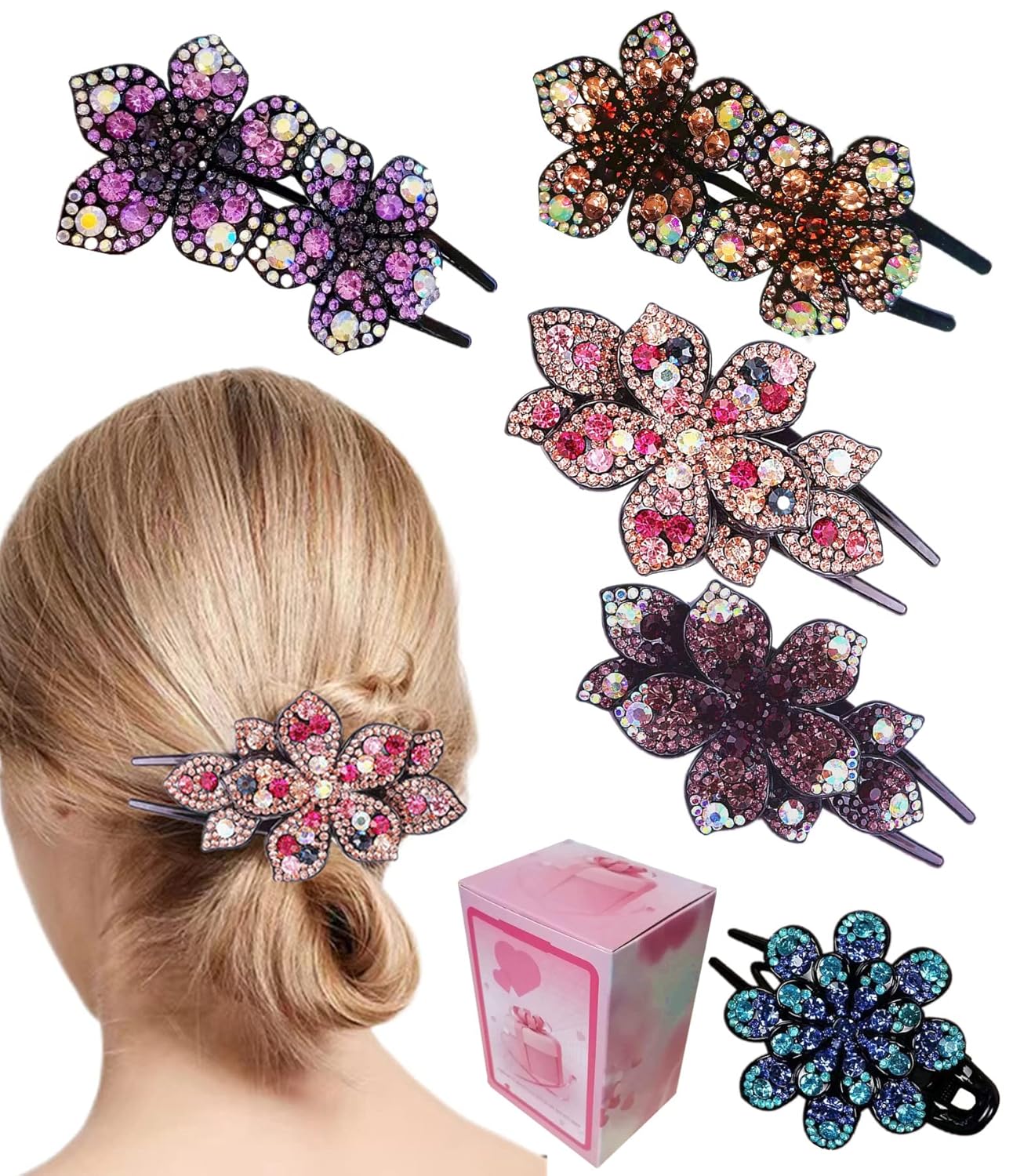 Crystal Decorative Hair Clips at Susan Guthrie blog