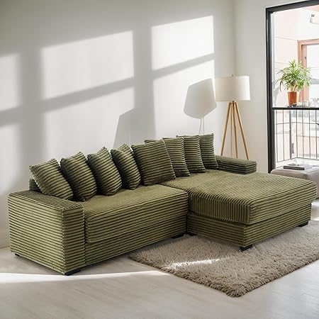 Amazon.com: Oversized Reversible Cushions Modular Sectional Sofa Couch ...