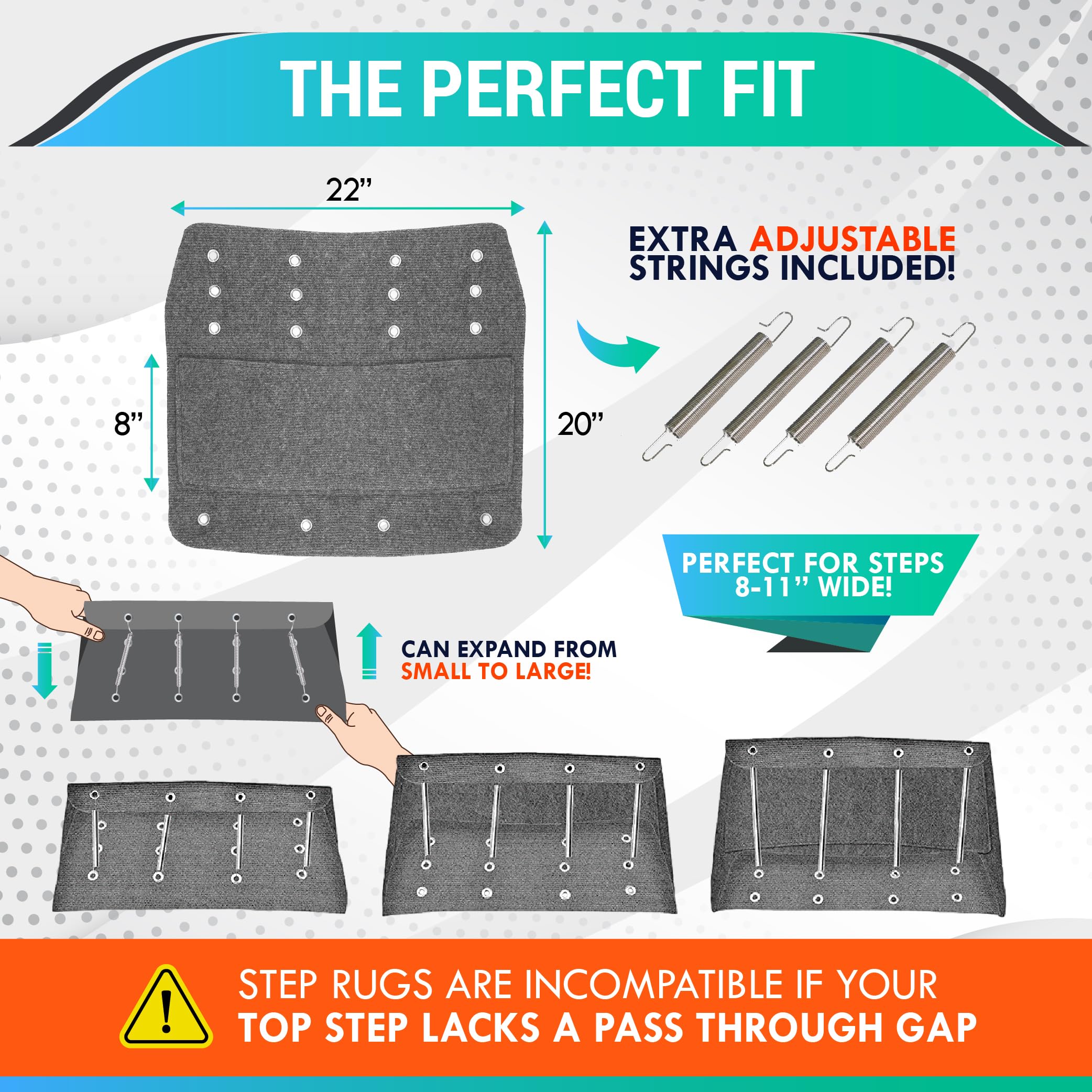 Snapklik.com : LATCHIT RV Step Covers 3 Pack 22 Wide Camper Step Covers ...