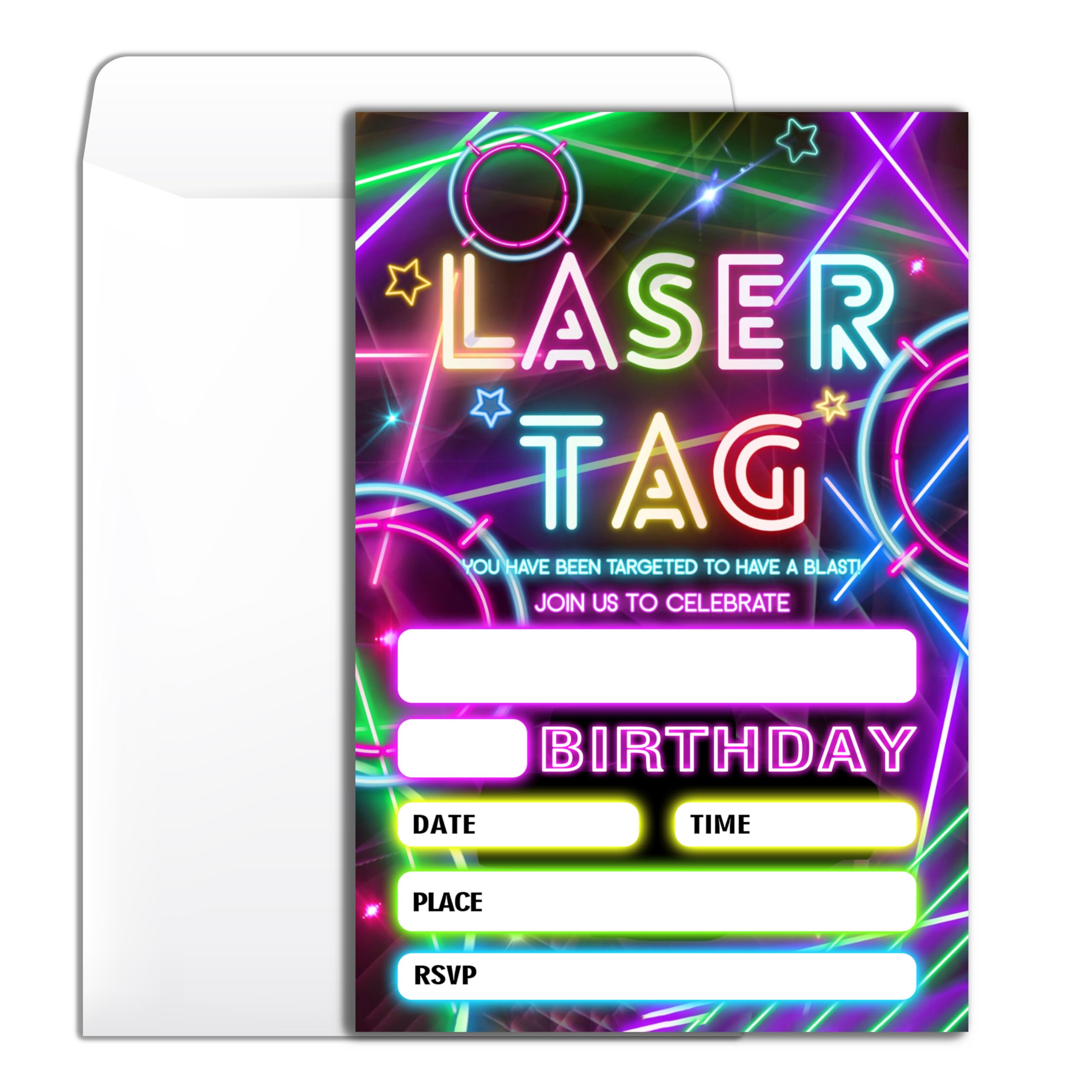Boys Laser Tag Invitations Amazon.com : Laser Tag Birthday Invitations