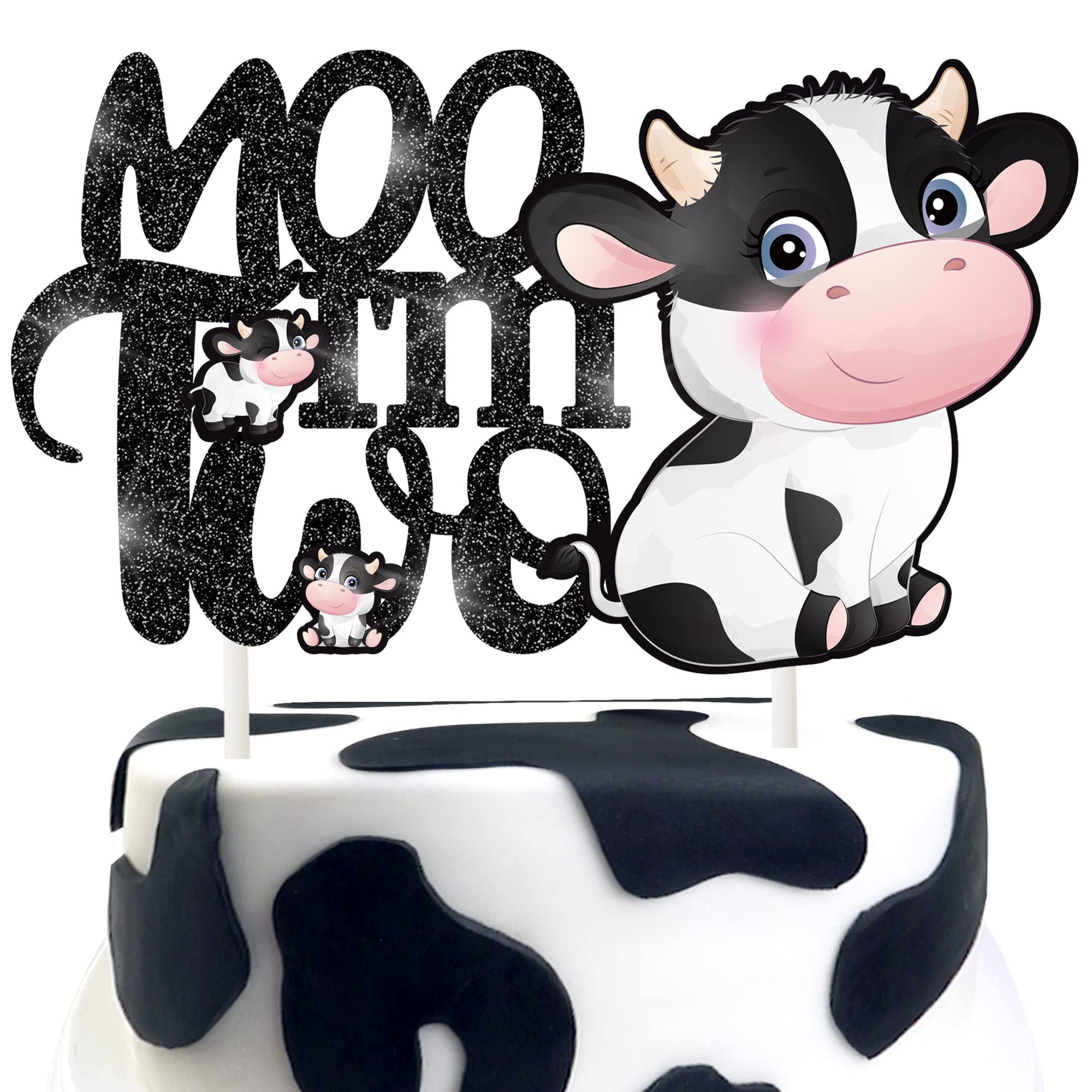 Buy Cow Two Birthday Cake Topper Decorations Cow Themed Birthday Party ...