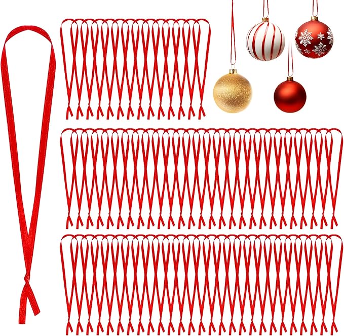 Amazon.com: Christmas Ornament Ribbon Hangers, 100 Pcs Christmas ...