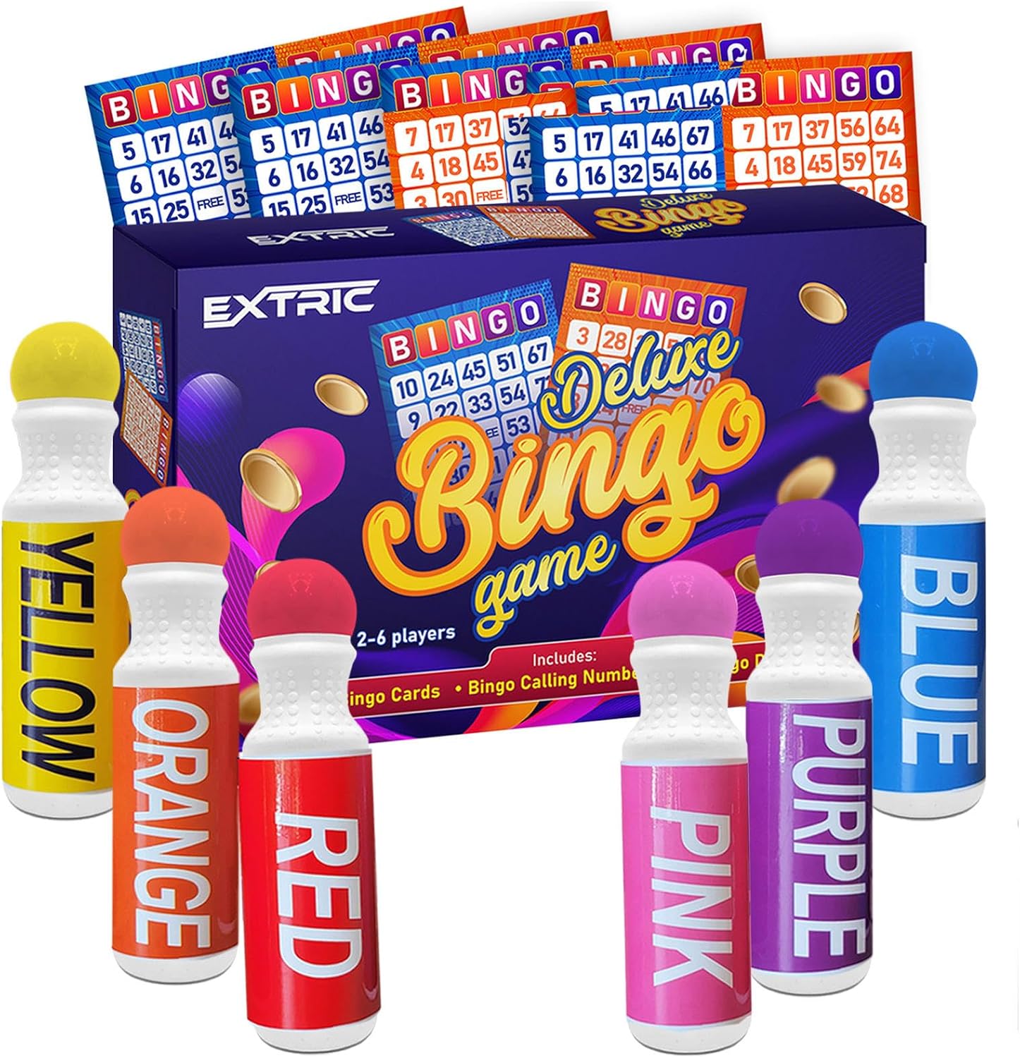 Amazon.com: EXTRIC Bingo Game, Bingo Game for Adults and Kids, Bingo ...