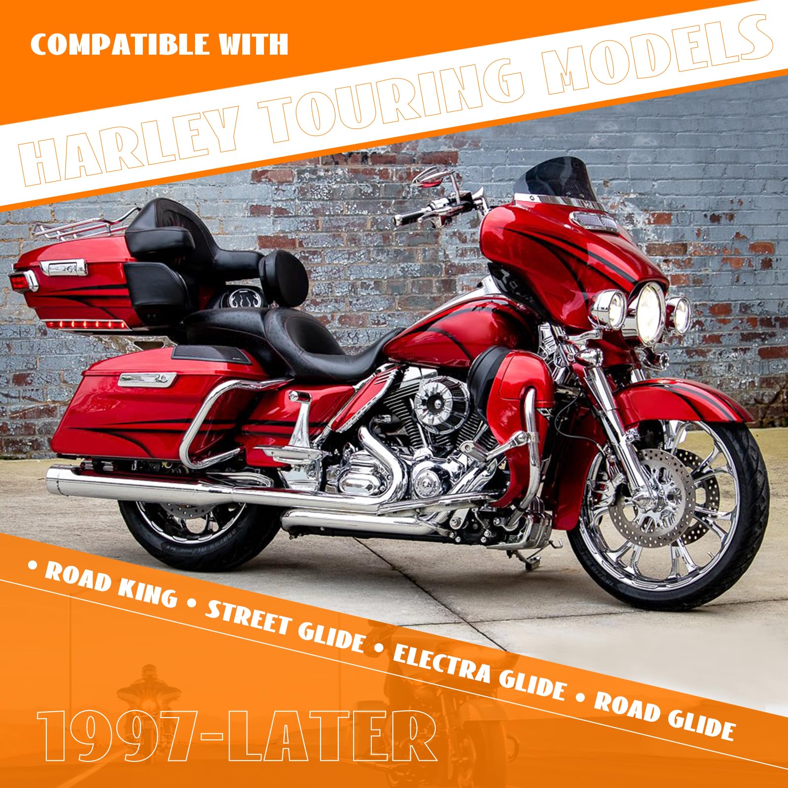 Snapklik.com : Eumti Driver Backrest For Harley Touring Models 1997 ...