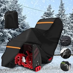 Lilistar Outdoor 600D Snow Blower Cover, PVC Coating Snowblower Covers ...