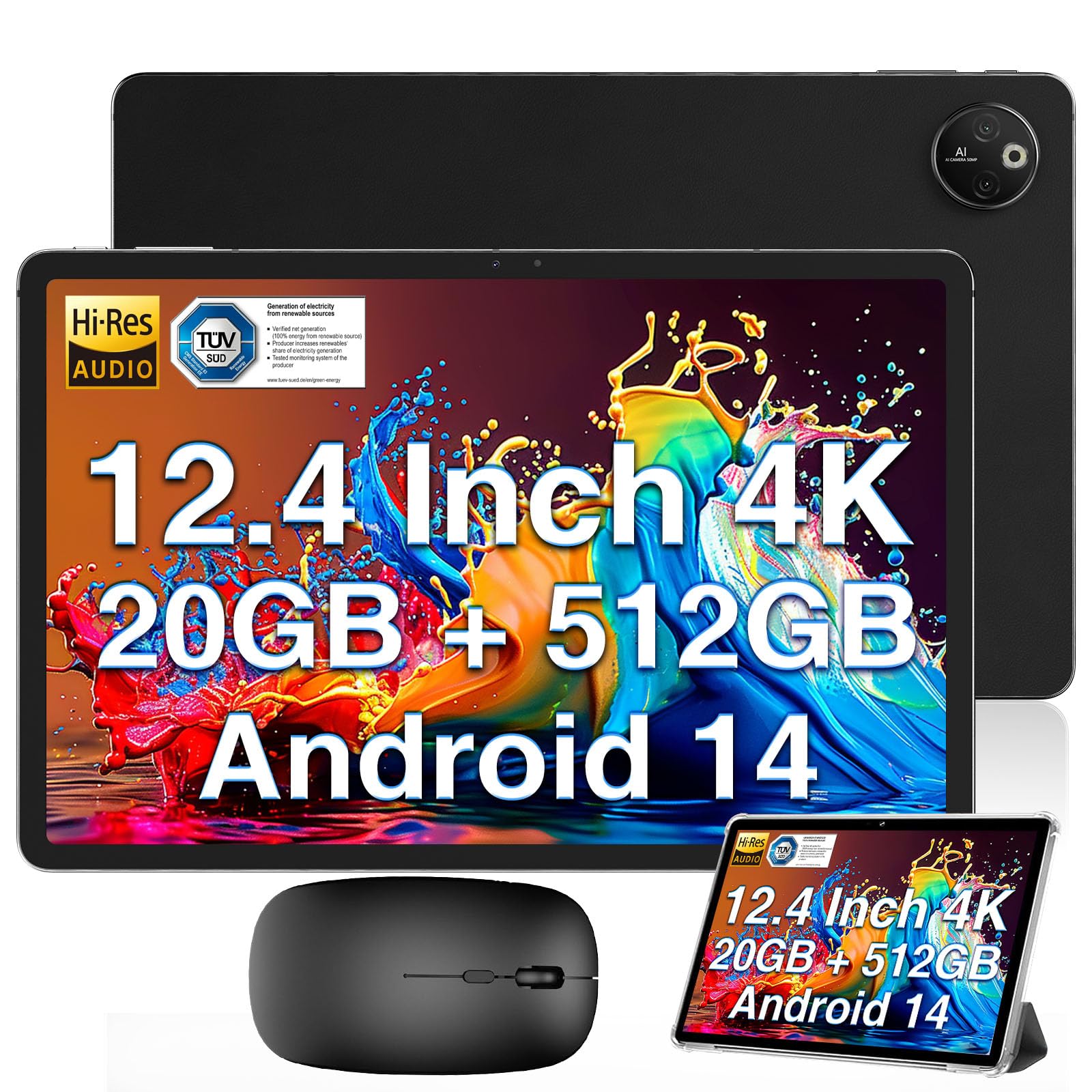 Amazon.com : DOOGEE T30 Max Tablet Black Wireless Bluetooth Mouse ...