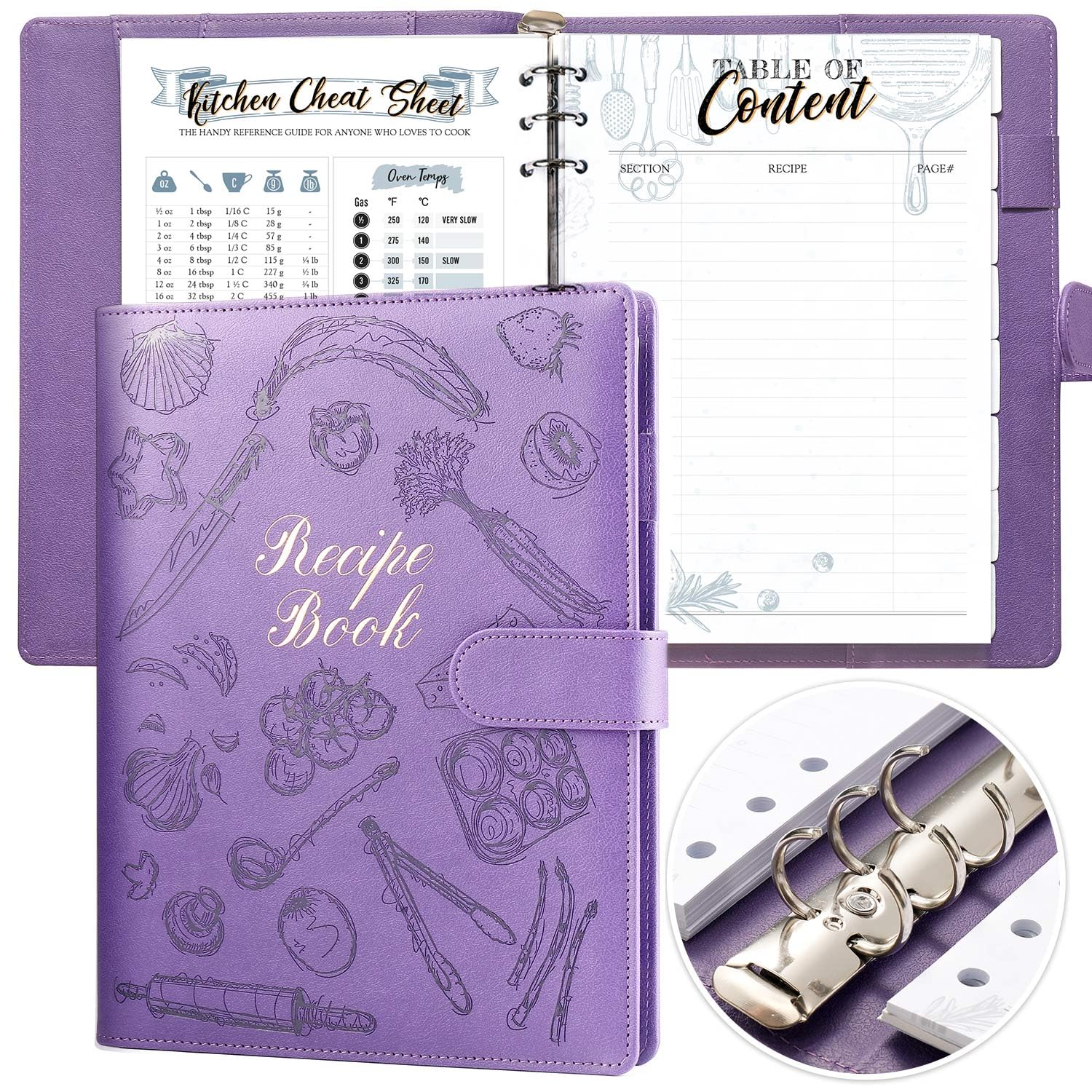 Amazon.com: molekaus Recipe Book ，Blank Recipe Book to Write in Your ...