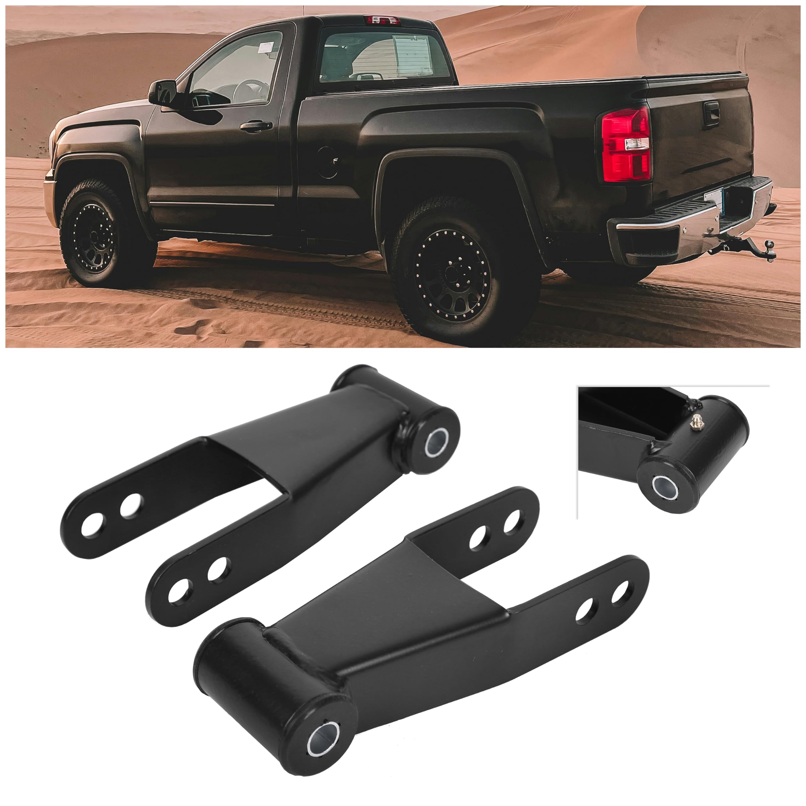 Amazon.com: ECOTRIC 2" Rear Drop Lowering Shackles Suspension Kit ...