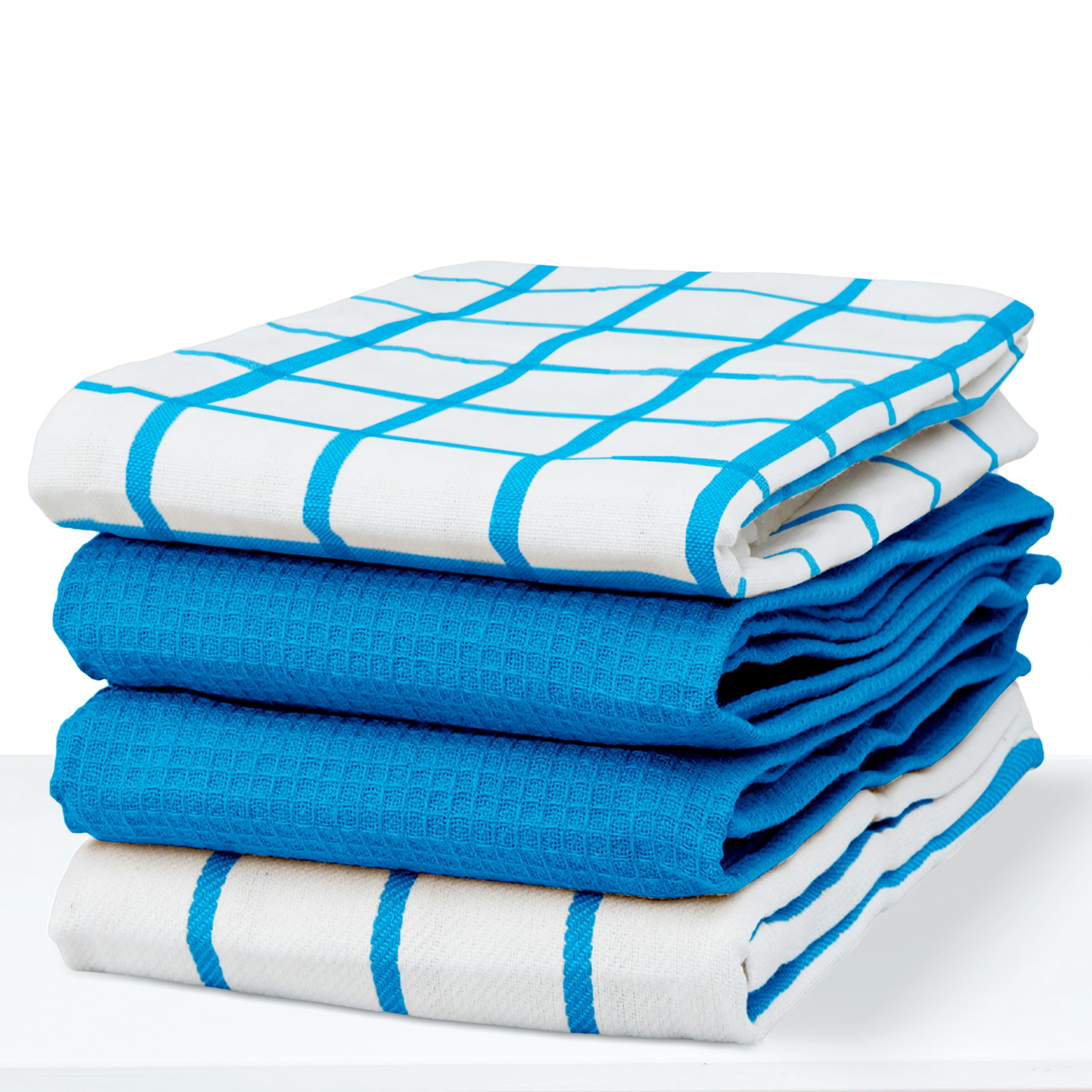 Amazon.com: THREAD SPREAD Kitchen Towels Set - Pack of 4 Multiweave ...