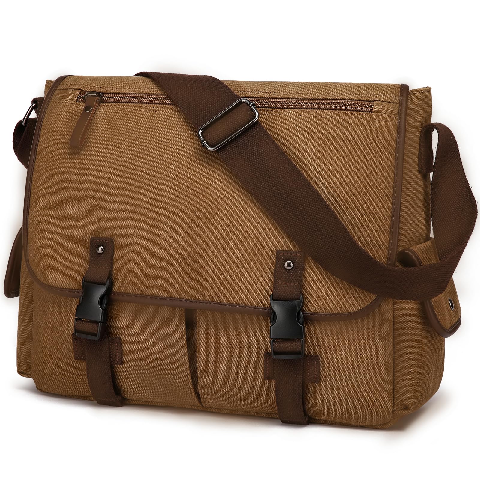 Amazon.com: Vintage Canvas Computer Messenger Bag 15-15.6 Inch Laptop ...