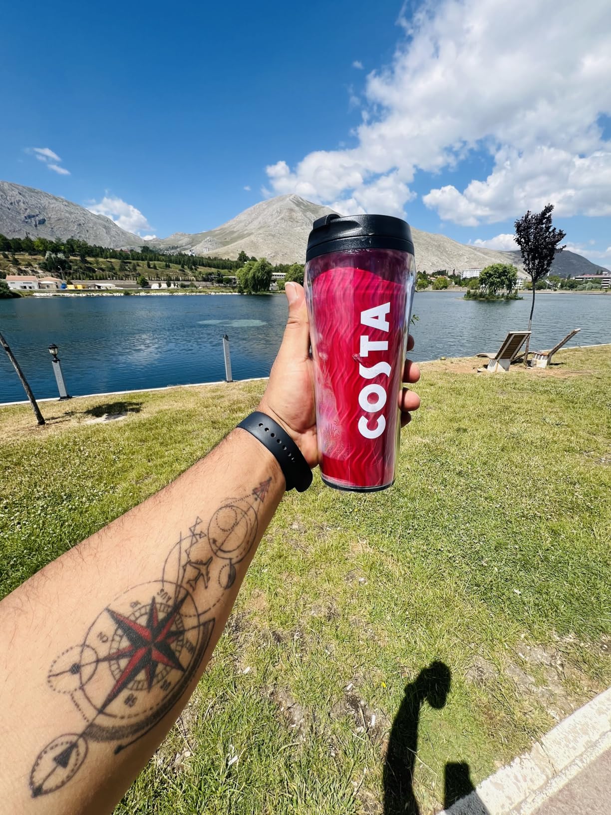 COSTA COFFEE TRAVEL MUG CUP DOUBLE WALL 450ML : Amazon.co.uk: Home ...