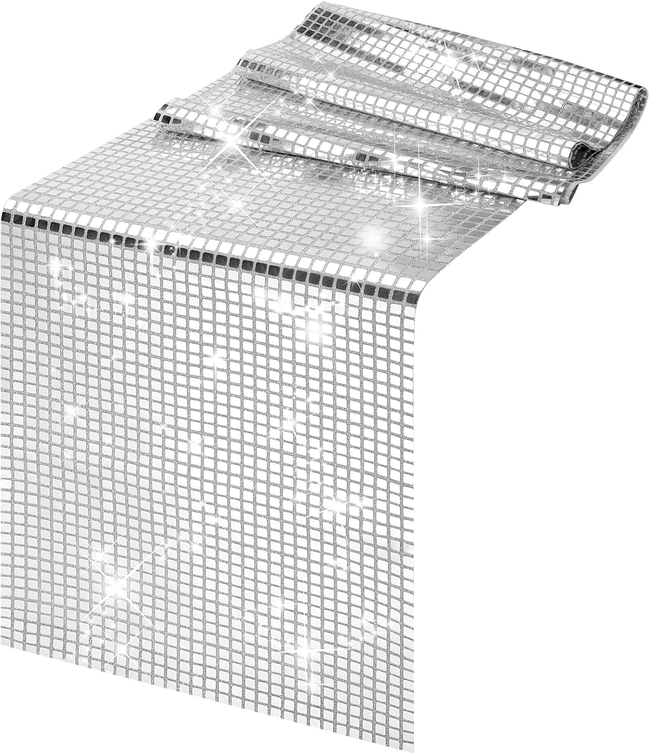 TranRantic Glitter Disco Party Table Runner, 30x275cm Silver Party ...