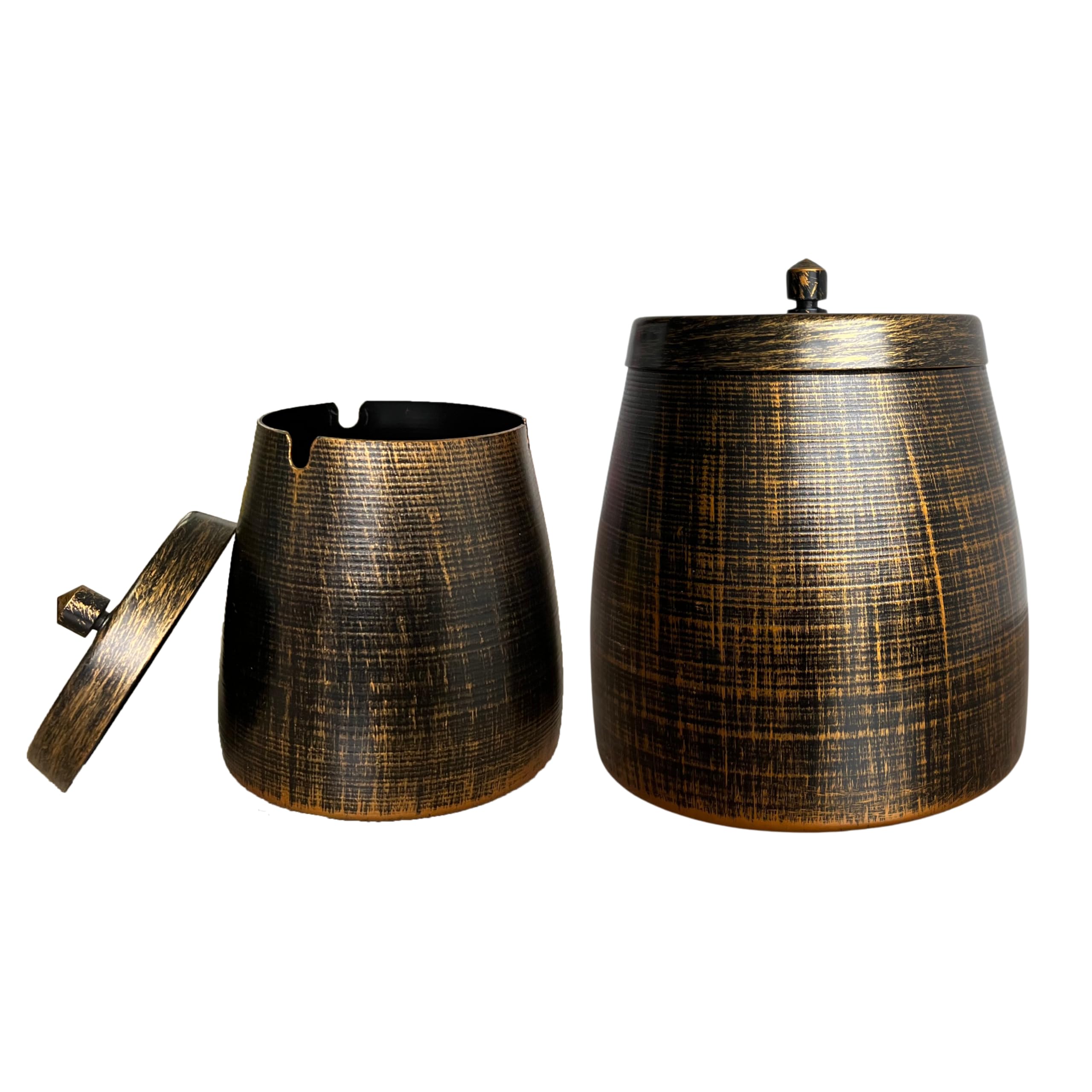 Amazon.com: WUSIFIE 2 PCS Ash Tray, Large Outdoor Ashtray with Lid ...