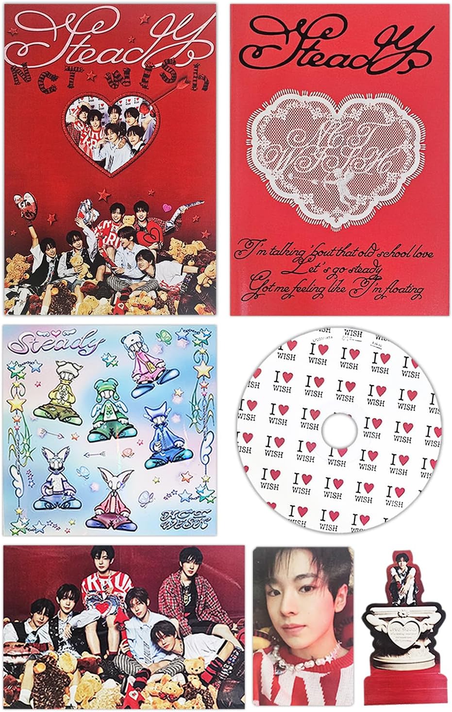 NCT WISH - 1st Mini Album [Steady] (Photobook Ver. - I ♥ WISH Ver ...