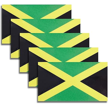 Amazon.com - WickedGoodz Jamaica Flag Decal - Caribbean Island Bumper ...