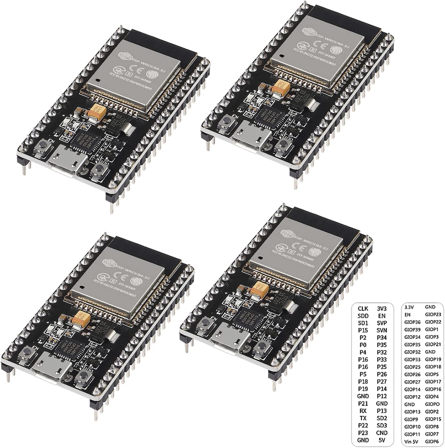 Amazon.com: ACEIRMC 4pcs ESP32S ESP32 CP2102 38 pines placa de ...
