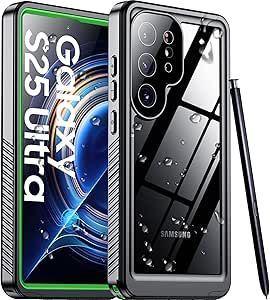 Amazon.com: Temdan Designed for Samsung Galaxy S25 Ultra Case Waterproof, Built-in Lens & Screen ...