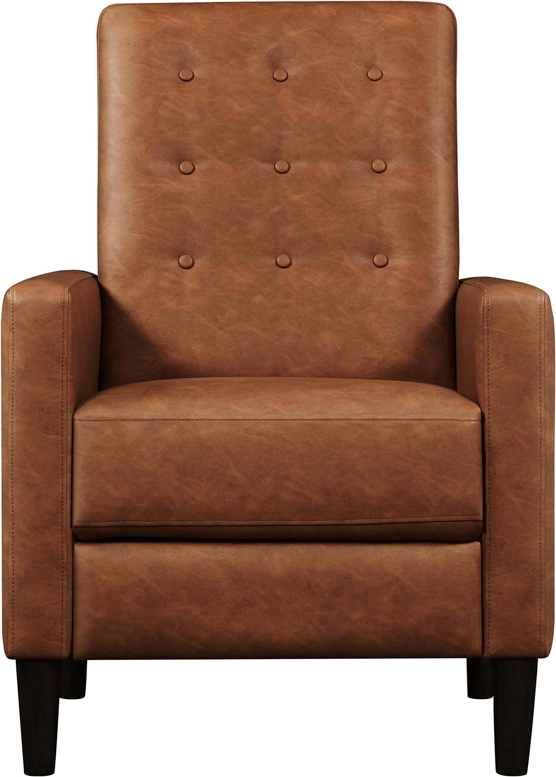 House of Velvet Leather Air Suede Balmoral Wing Back Chair with Buttons ...