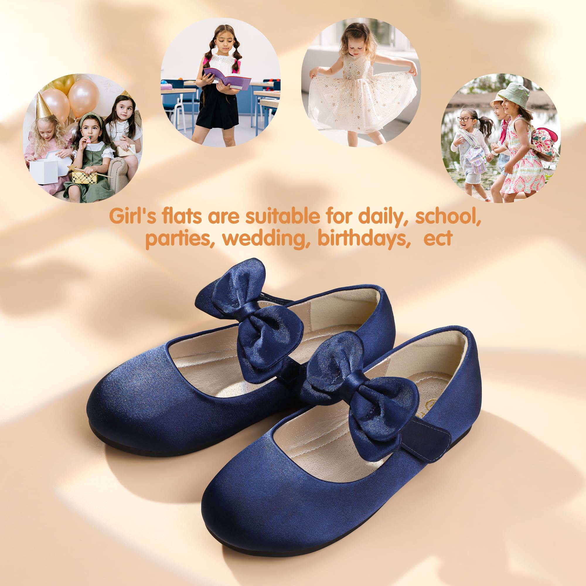 Snapklik.com : PANDANINJIA Girls Toddler/Little Kid Megan Dress Flats ...