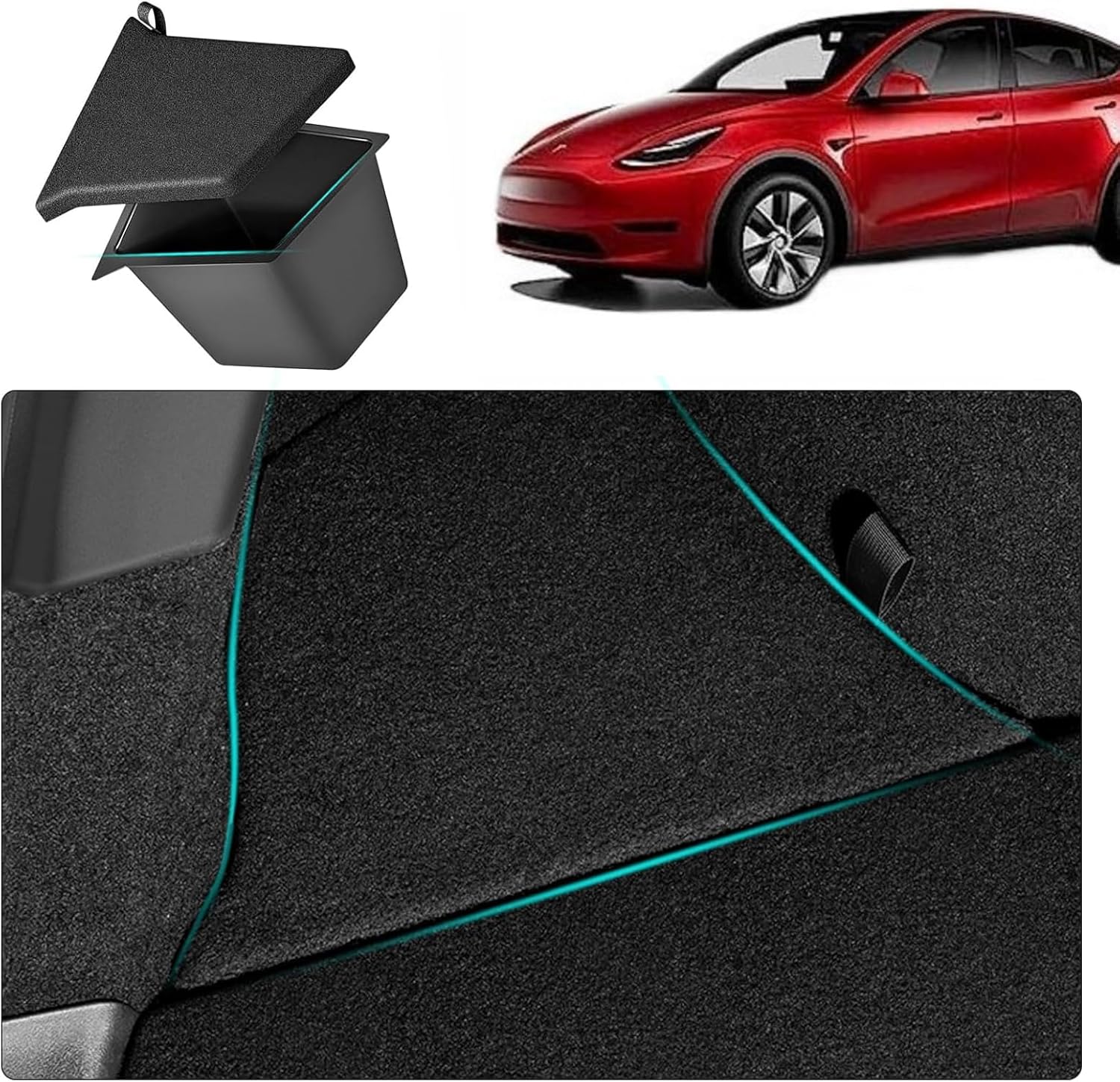KEHUASHINA Tesla Side Pockets Rear Boot Organiser - Rear Boot Car ...