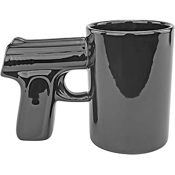 Amazon.com: UCEC Gun Mug Black Coffee Mug, Ceramic Mugs Used for Coffee ...