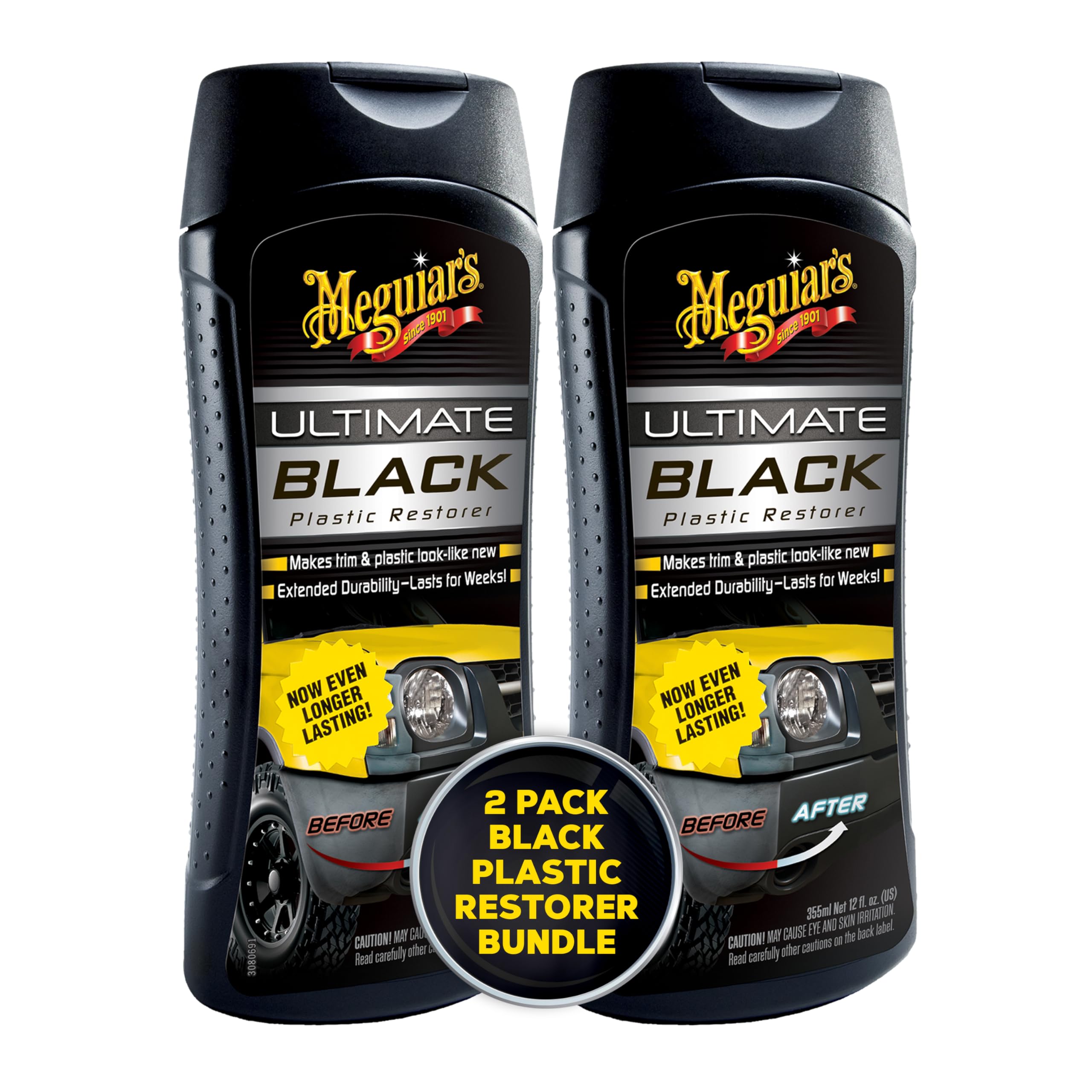 Amazon.com: Meguiar's Ultimate Black Plastic Restorer - Restores Black ...
