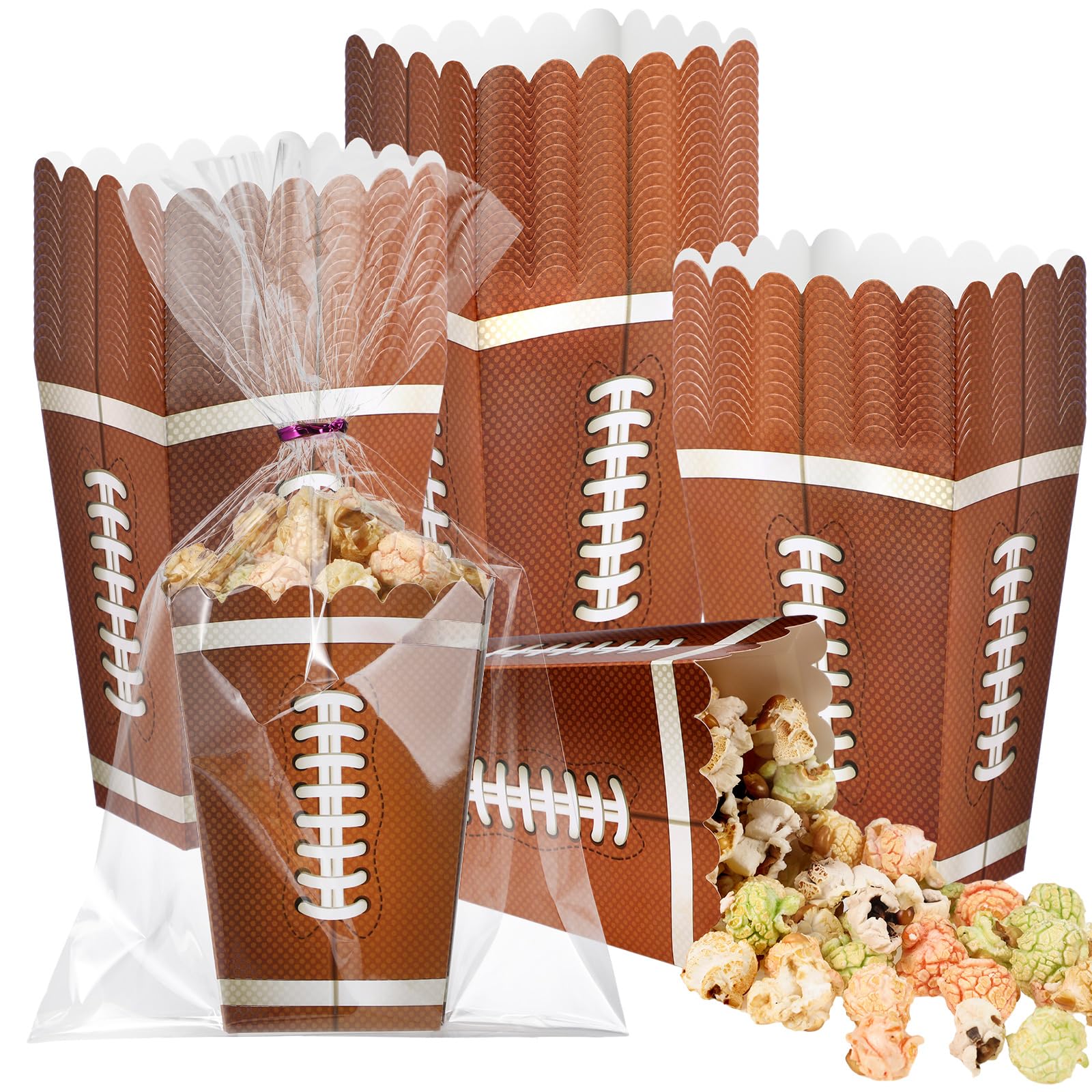 Amazon.com: Sinload 36 Set Football Party Supplies Kit Football Popcorn ...