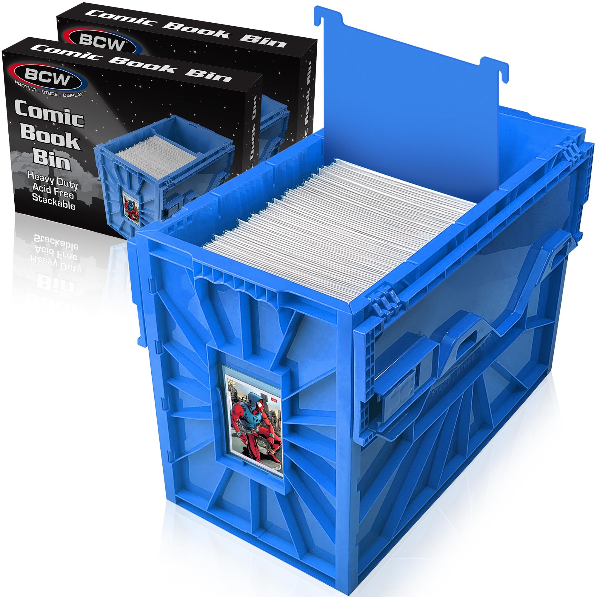 Snapklik.com : BCW Short Comic Book Bin Holds 150 Comics Stackable ...
