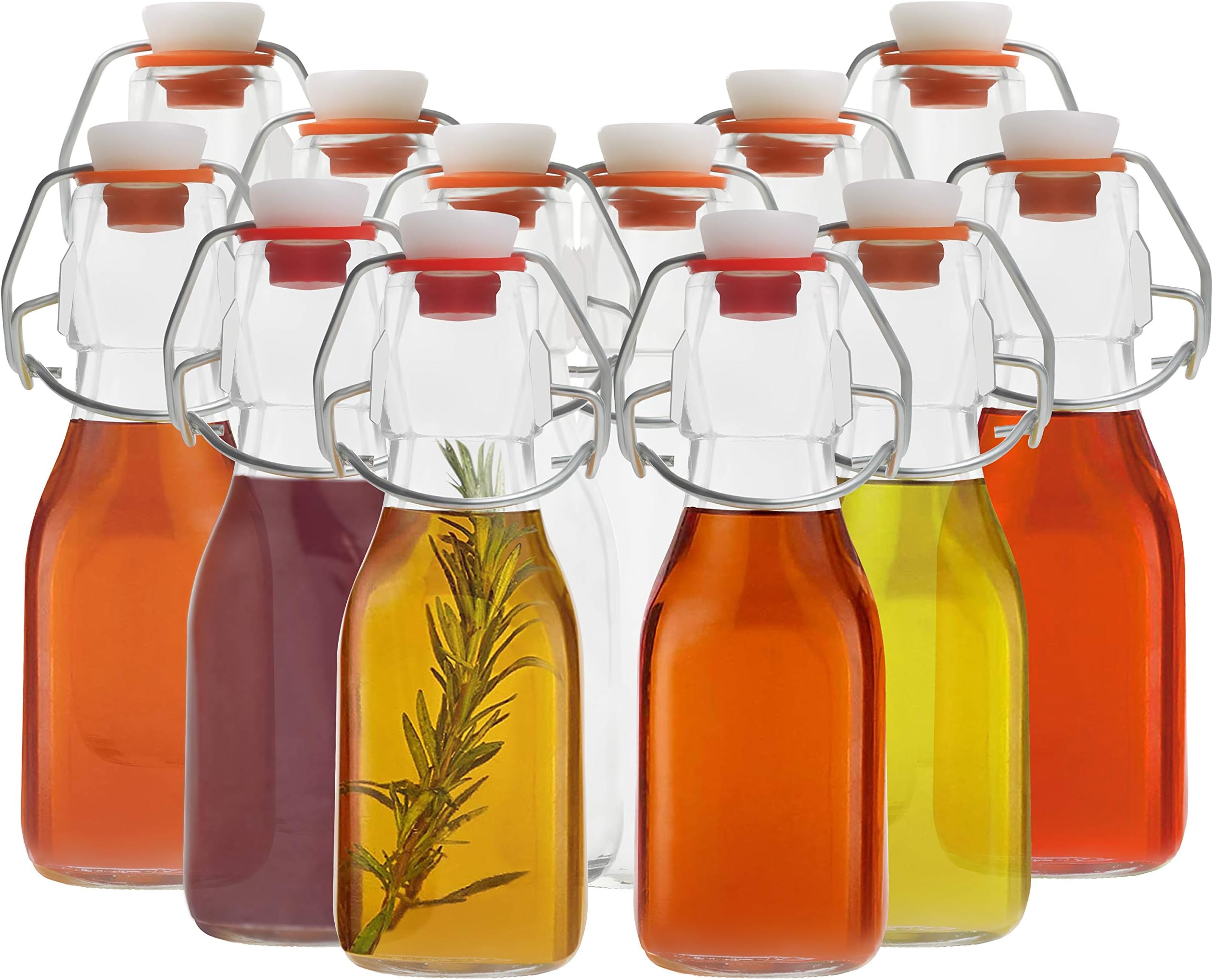 Kurtzy Lot de 12 Bouteilles en Verre Vide 100 ML avec Bouchon Mécanique ...