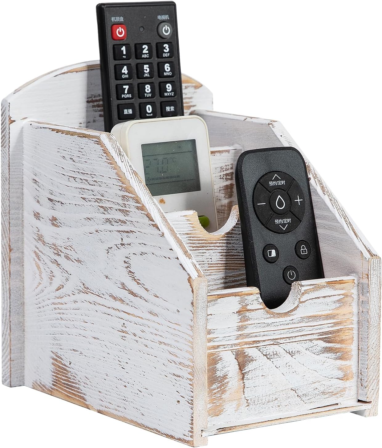 Amazon.com: VERGOODR 3 Slot Rustic Wooden Remote Control Frame Media ...