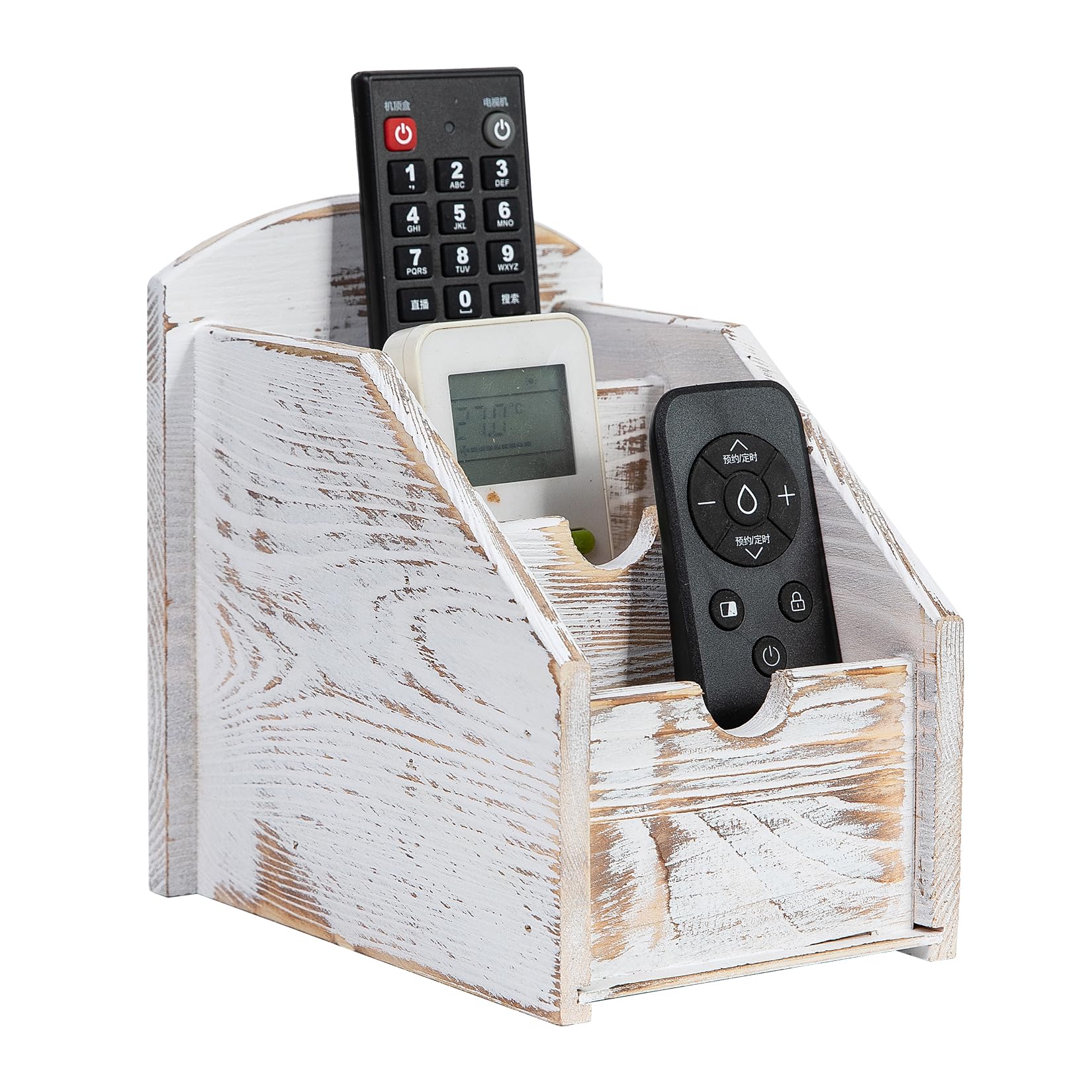 Amazon.com: VERGOODR 3 Slot Rustic Wooden Remote Control Frame Media ...