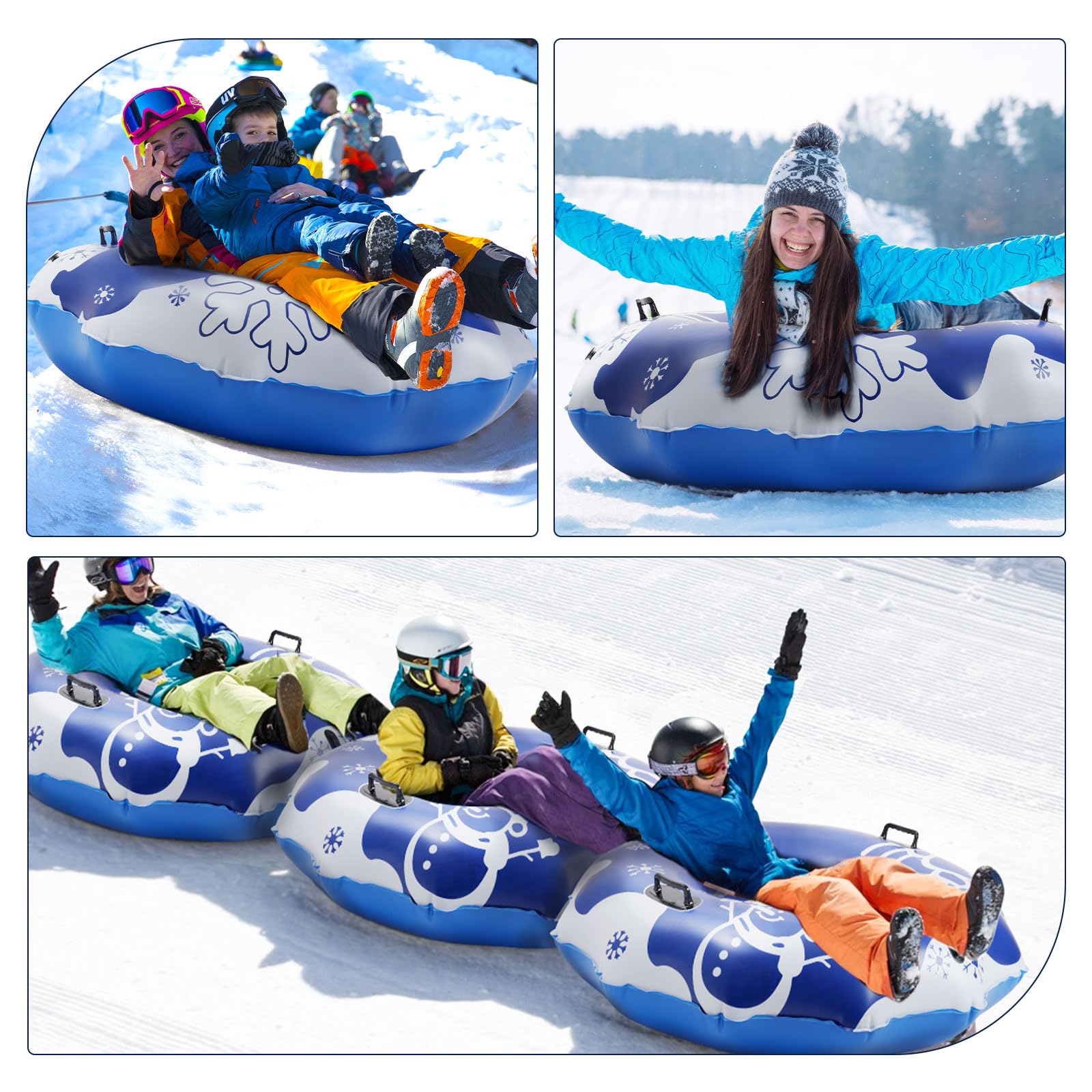 Snapklik.com : COVACURE 55" Snow Sled Extra Large Snow Tube - Thickened ...
