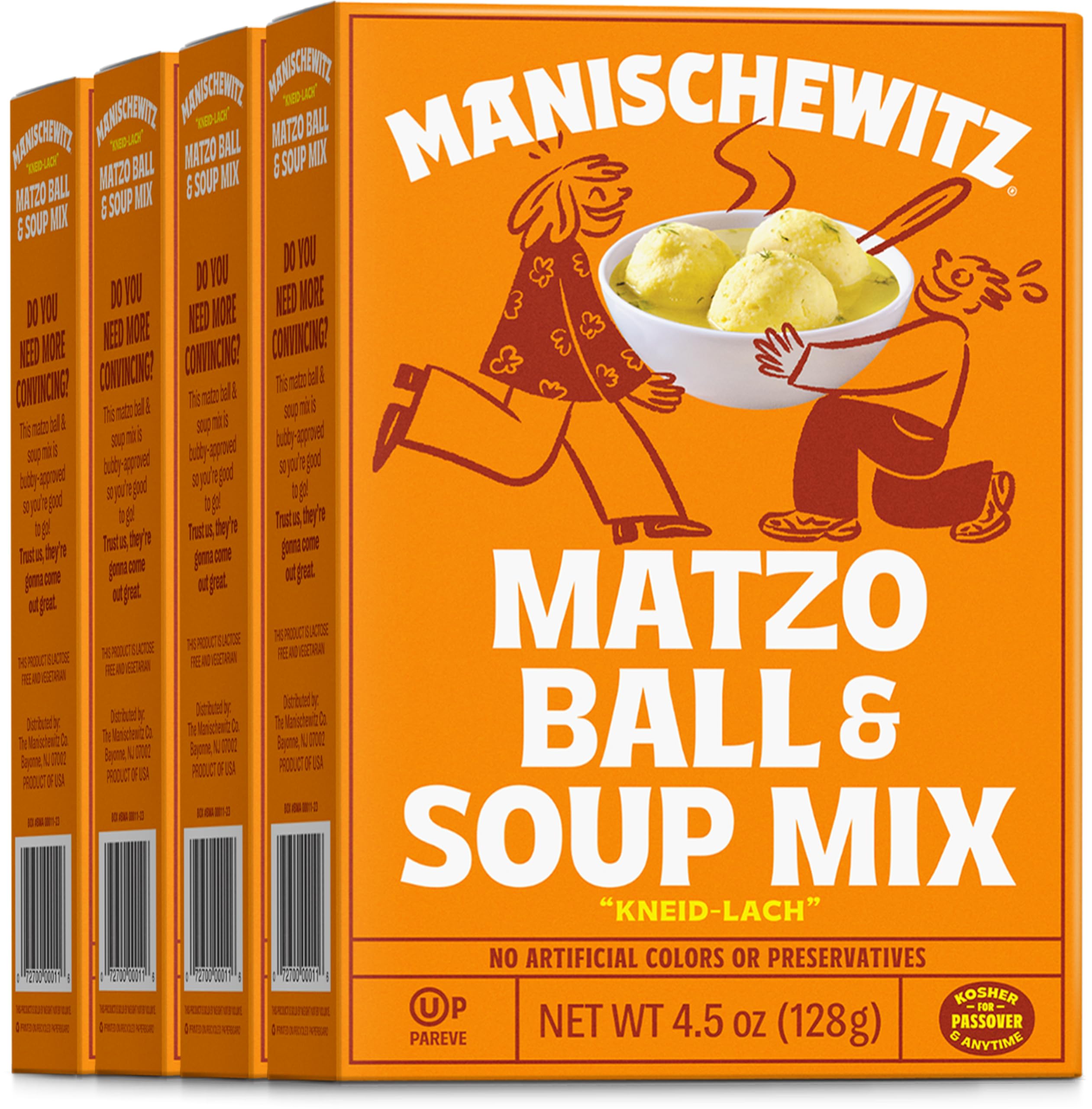 Amazon.com: Manischewitz Matzo Ball and Soup Mix, 4.5oz (4 Pack) | Easy ...
