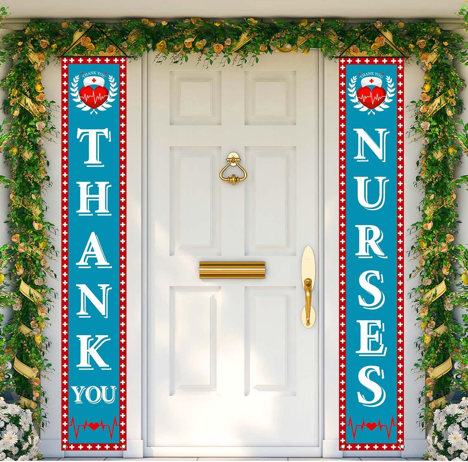 Amazon.com: Nurse Appreciation Week Porch Banner Nurse Party ...