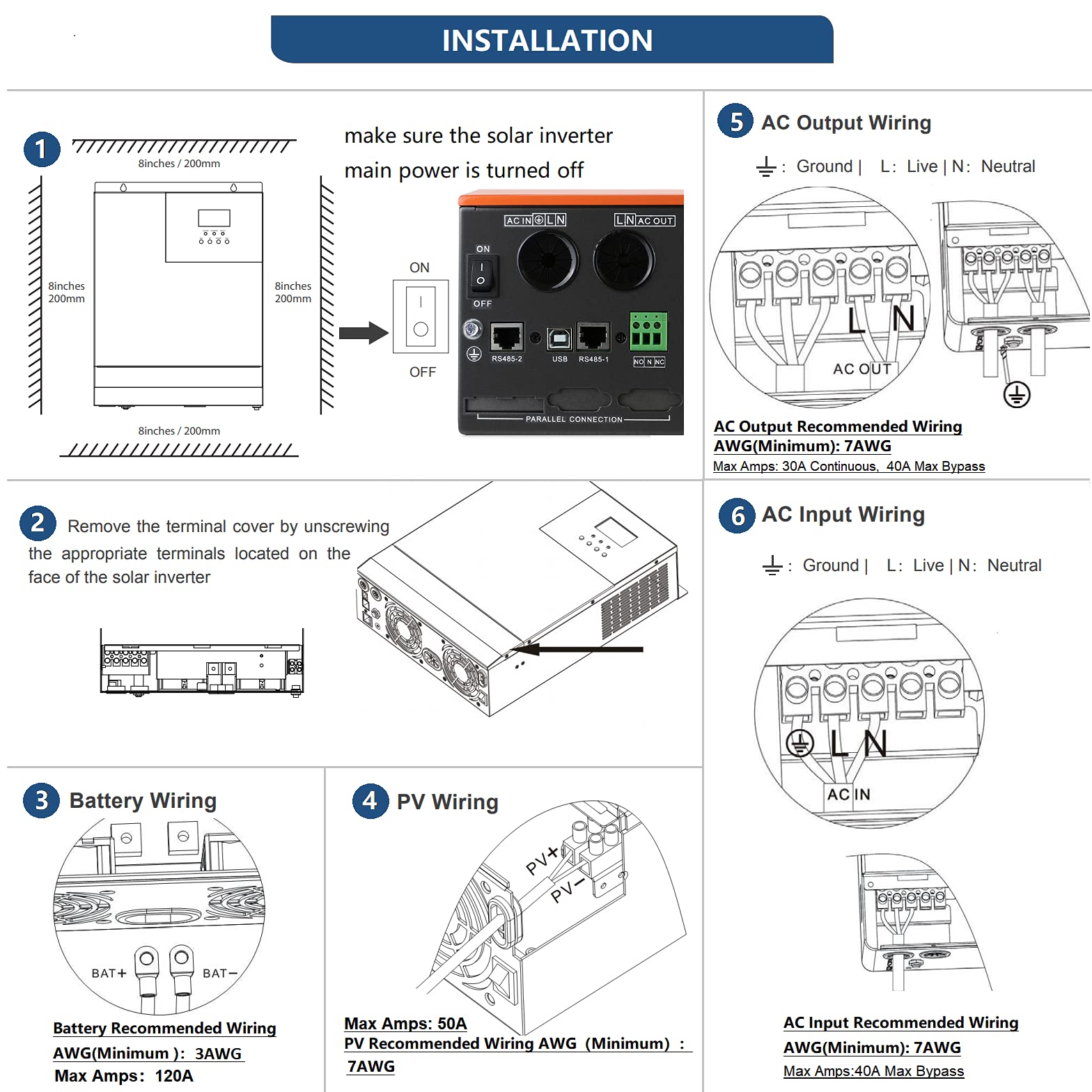 Buy 3500W Off Grid Solar Inverter 48VDC To 110V AC Converter Inverter buy-3500w-off-grid-solar-inverter-48vdc-to-110v-ac-converter-inverter