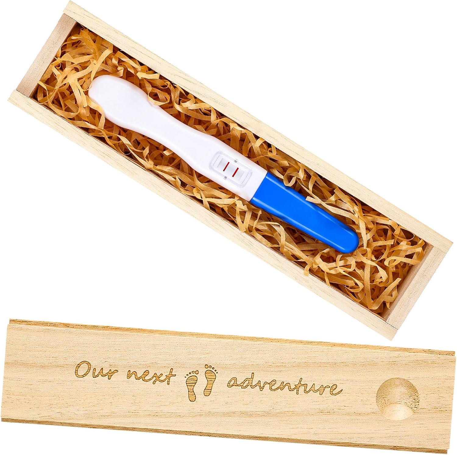Amazon.com: Qunclay Pregnancy Test Keepsake Box, Surprise Pregnancy ...