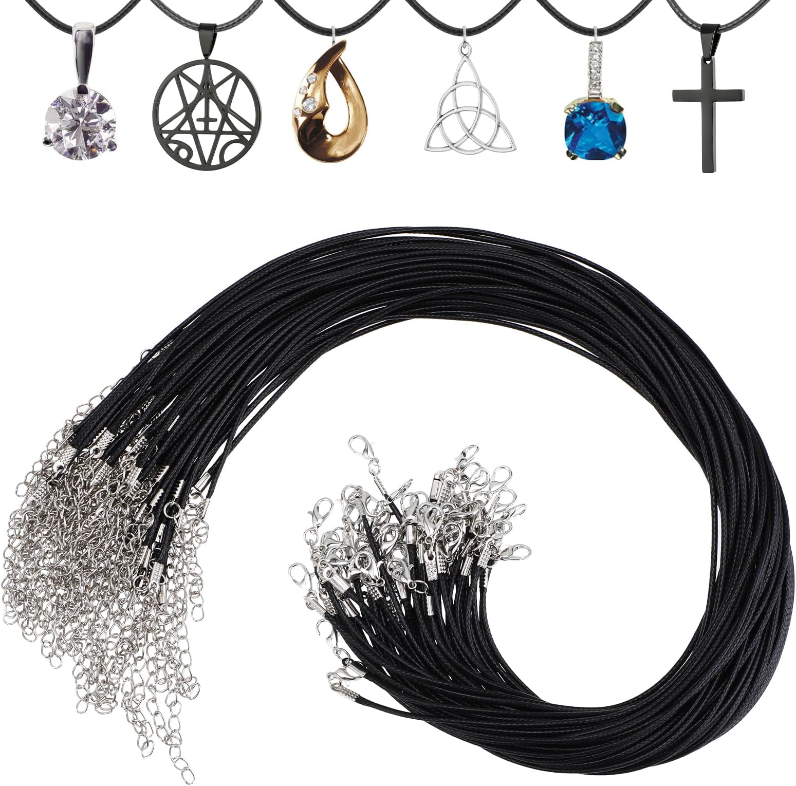 Cool Black Rope Cord Necklace Gallery