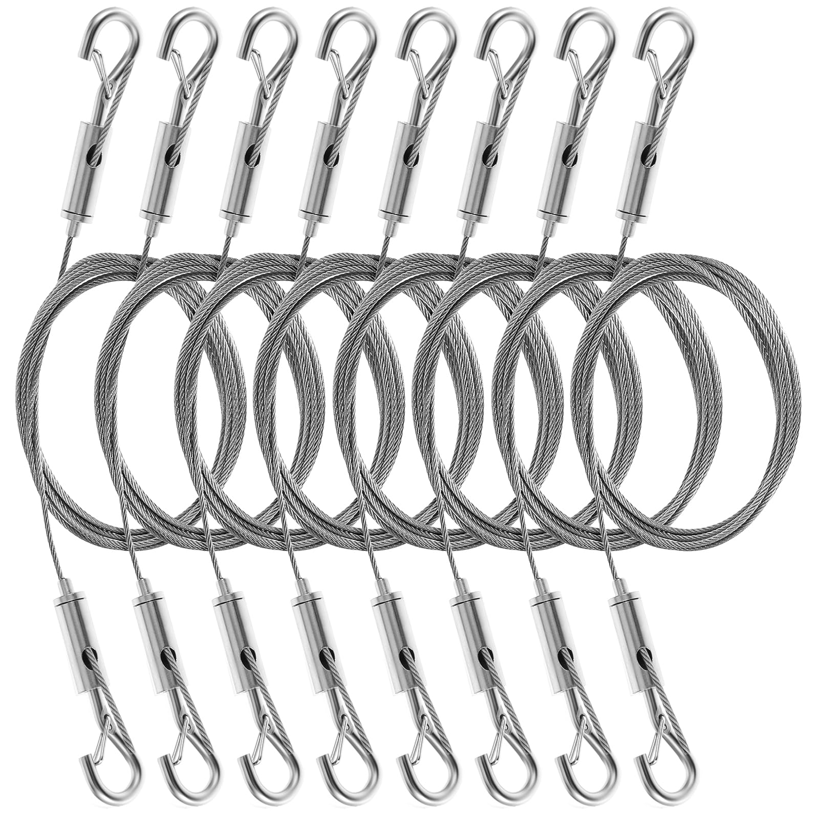 8PCS Adjustable Picture Hanging Wire Kit Heavy Duty Picture Frame ...