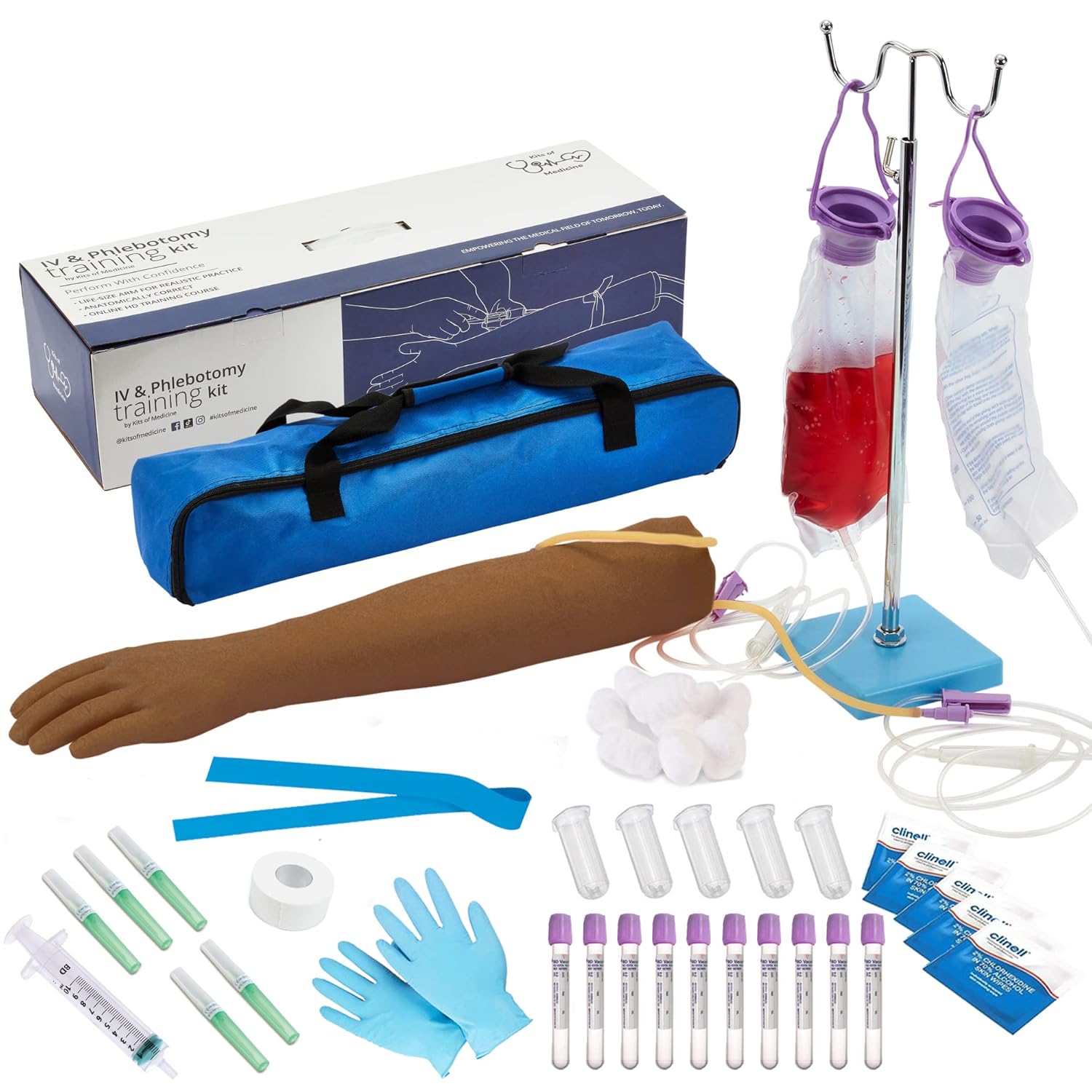 Phlebotomy Kit | IV, Venepuncture, Phlebotomy Arm Practice Kit | Phlebotomy Gifts For Medical ...